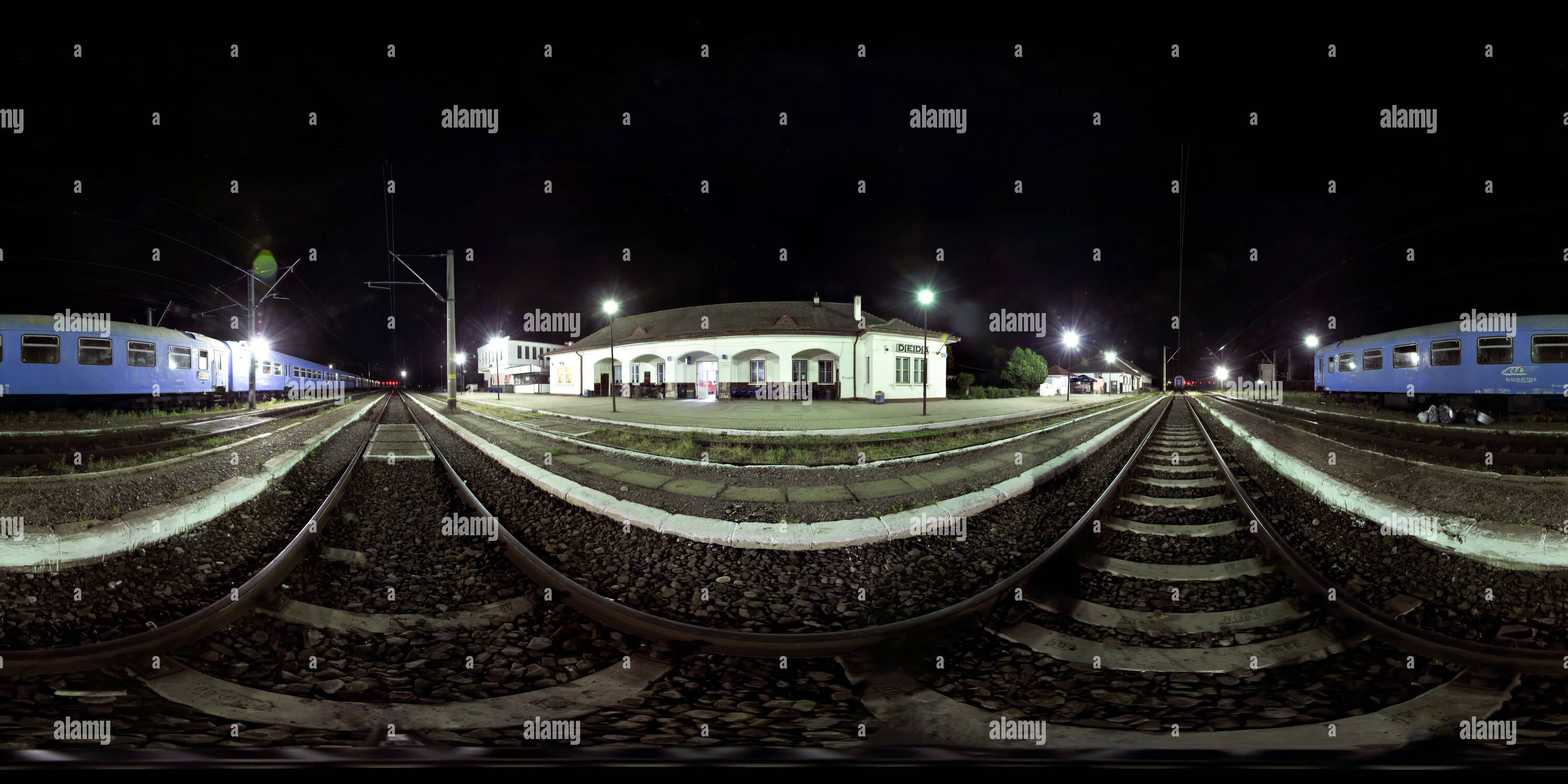 360° view of Deda Train Station, Romania - Alamy