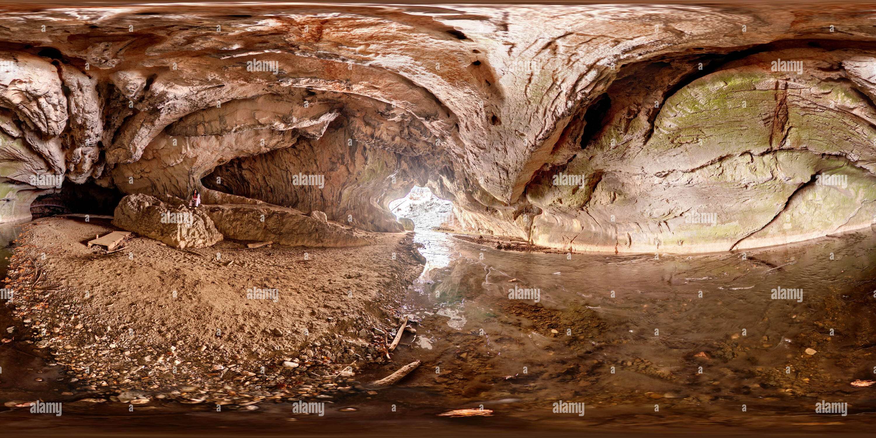 360° view of Inside the Bolii Cave near Petrosani - Alamy