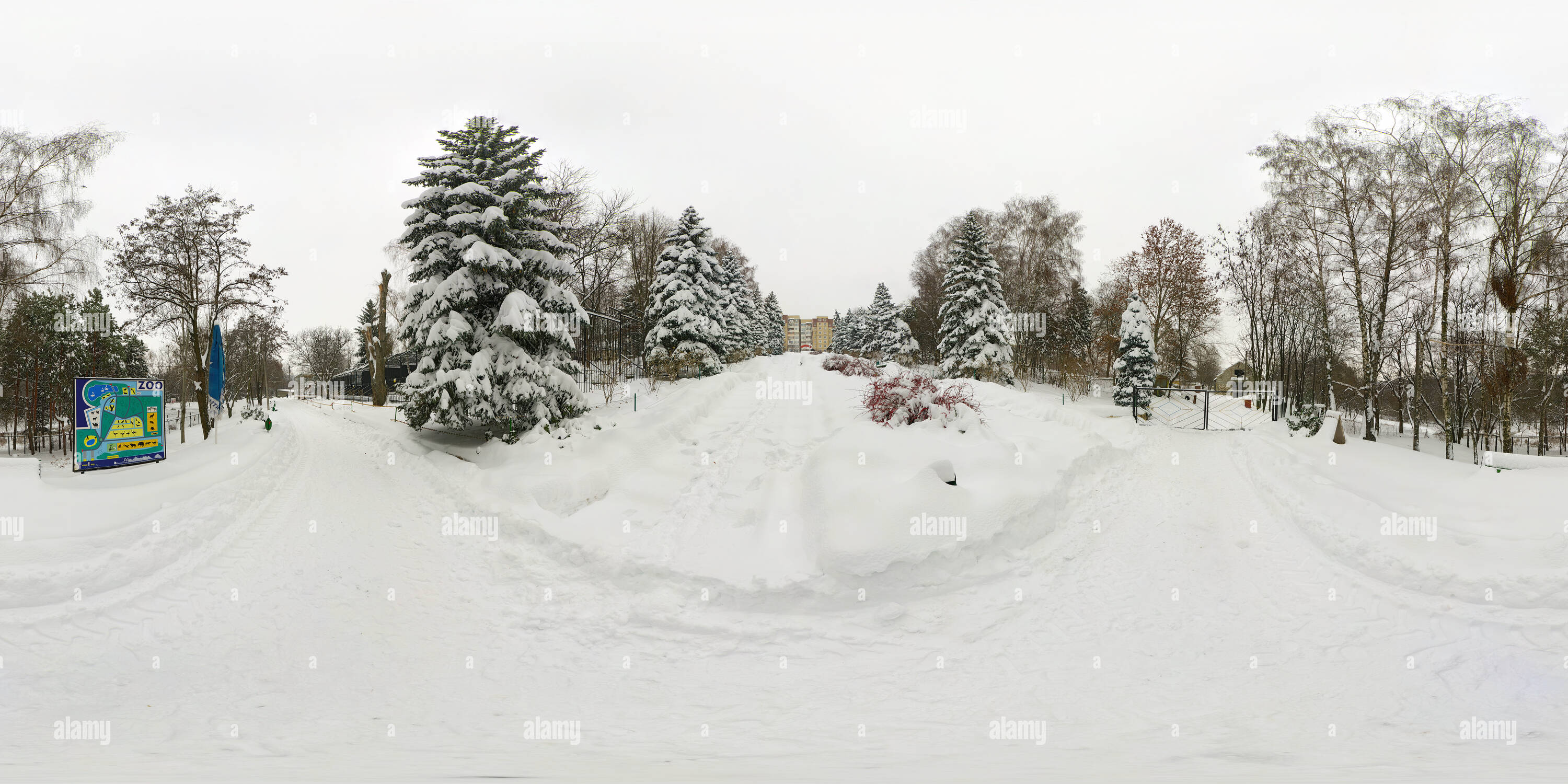 360° view of Zoo Kishinev Moldova winter 2009 - Alamy