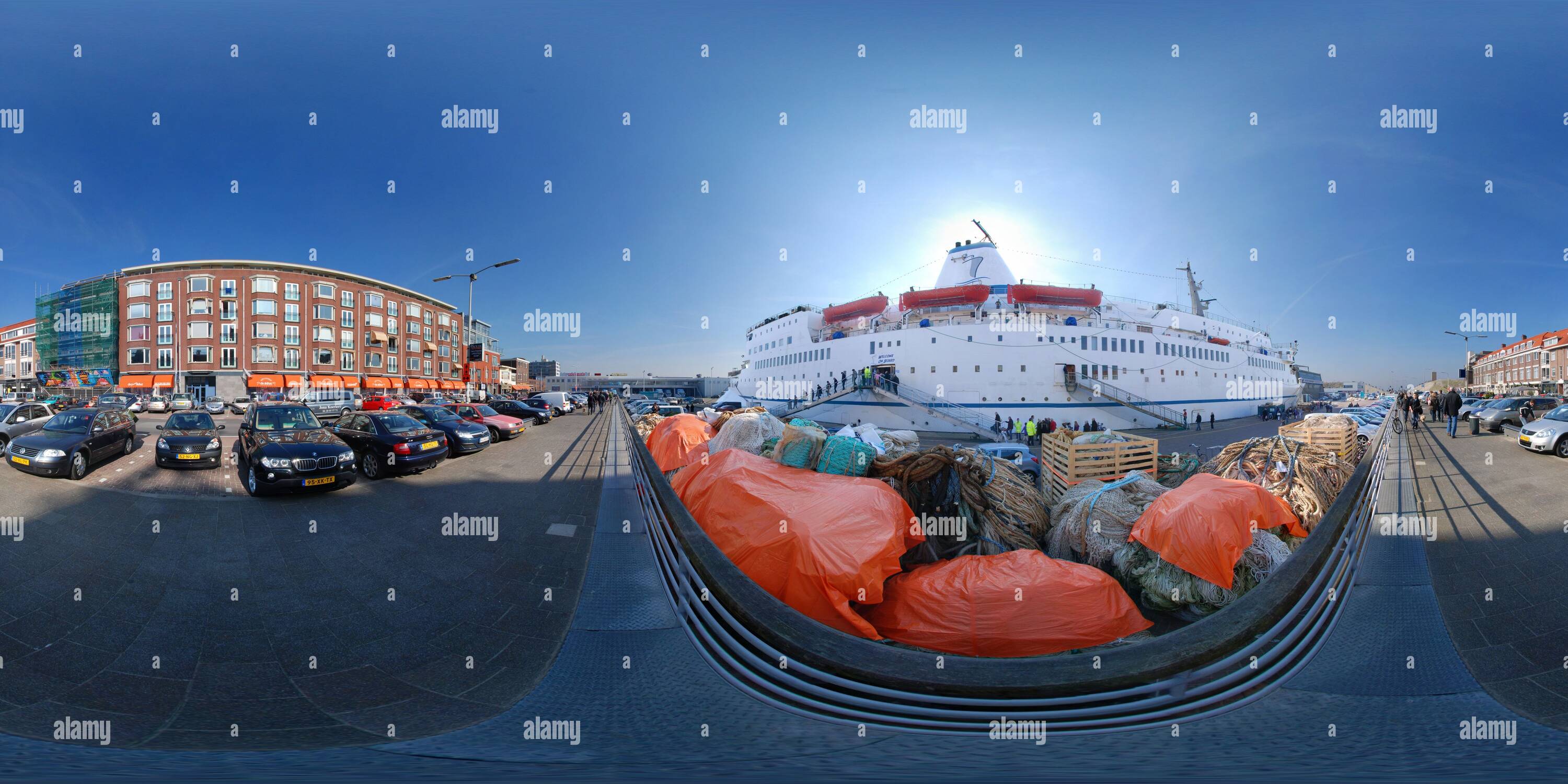 360° view of Netherlands Scheveningen Harbour - Alamy