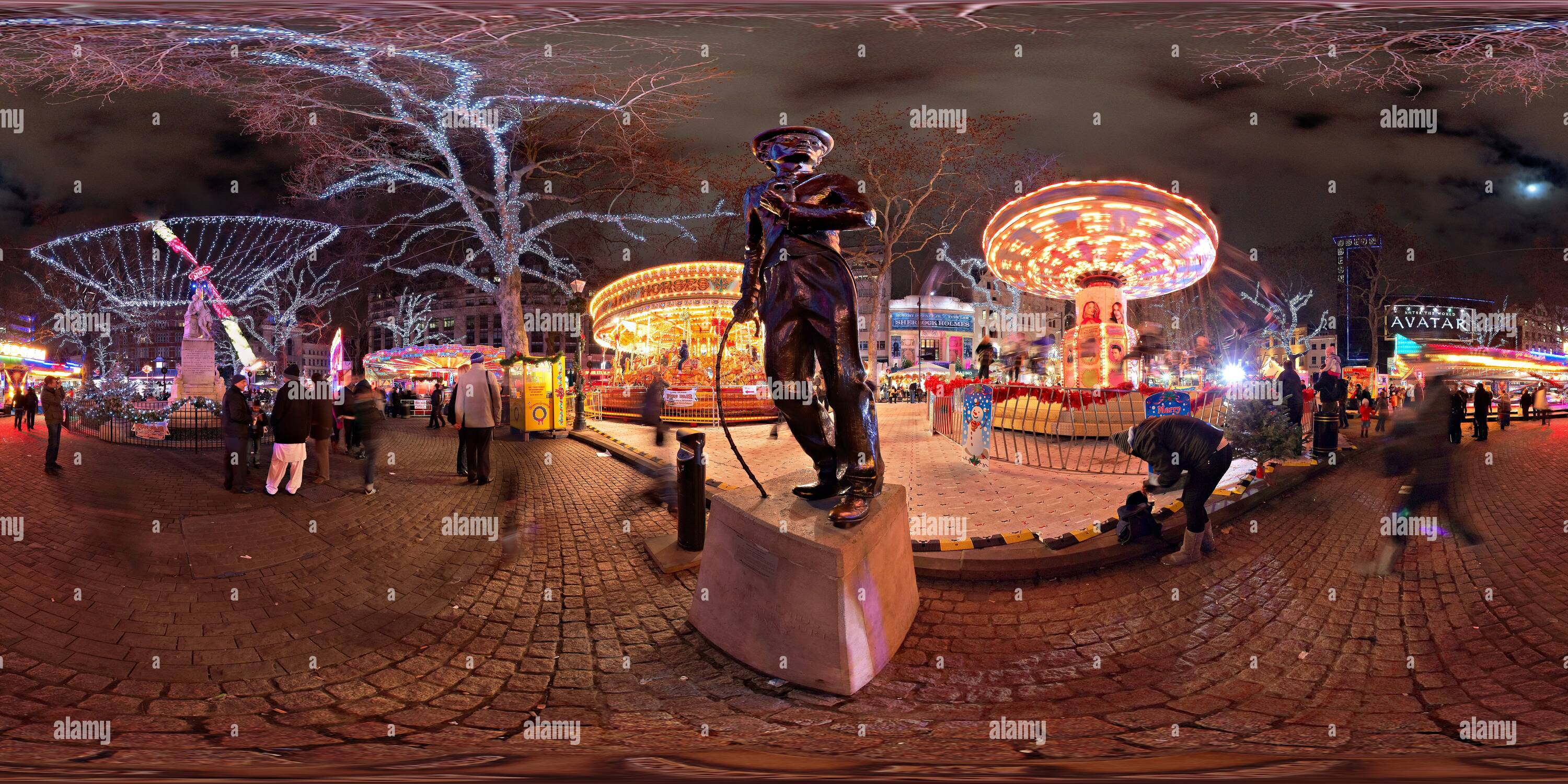 360° view of Fun Fair in Leicester Square, London - Alamy