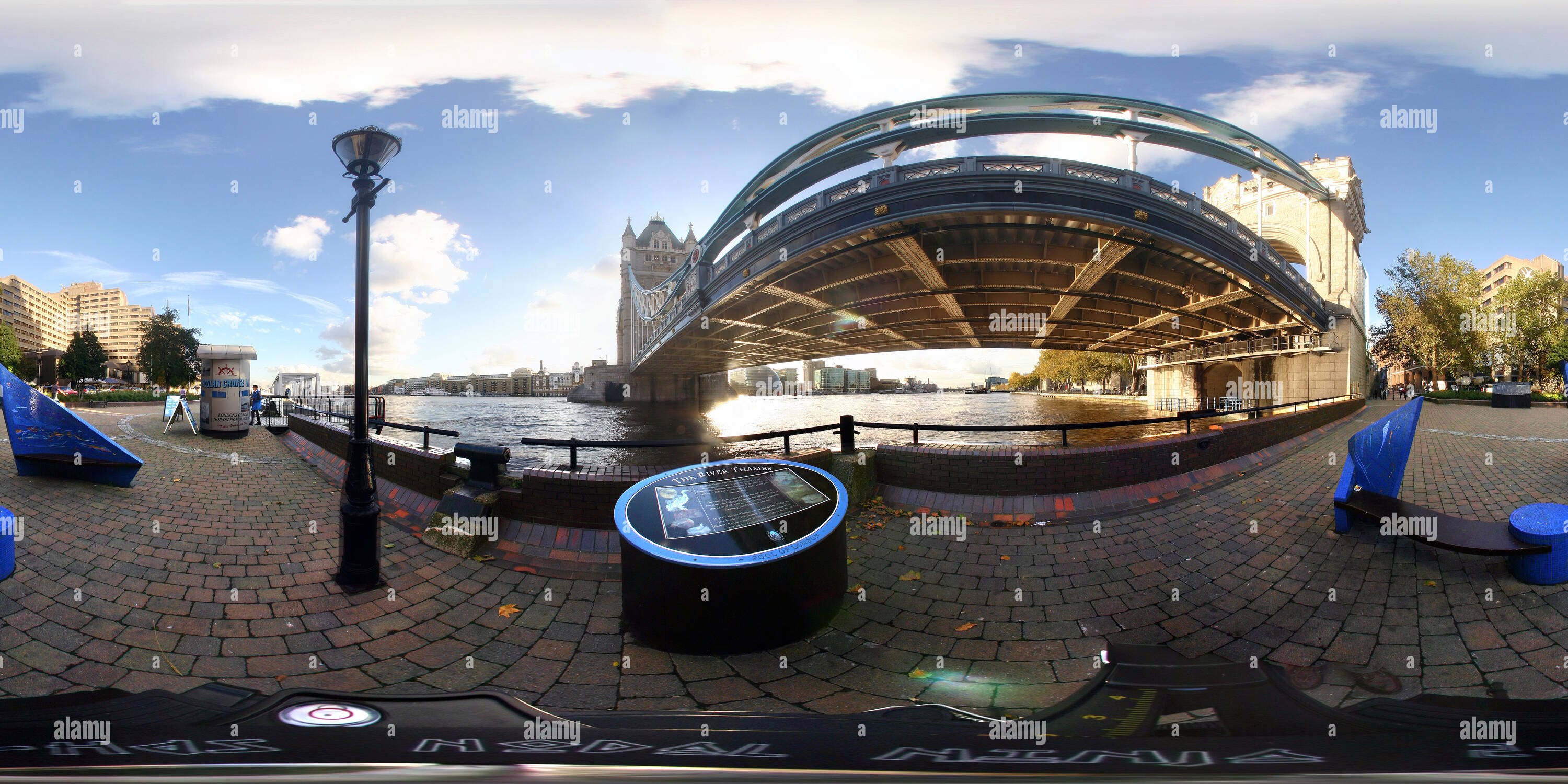 360° view of Under Tower Bridge - London - Alamy