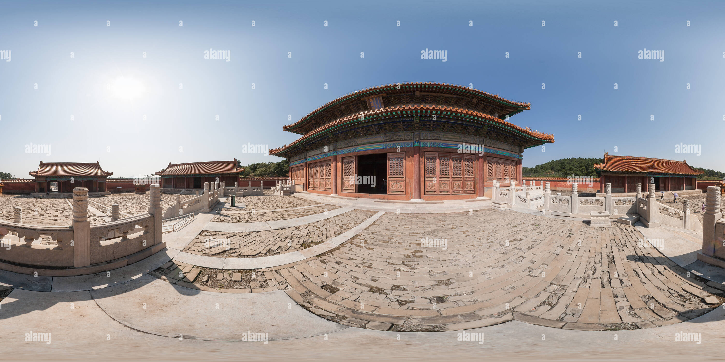 360° view of Eastern Qing Tombs 4-Jing Ling (ran Palace - Alamy