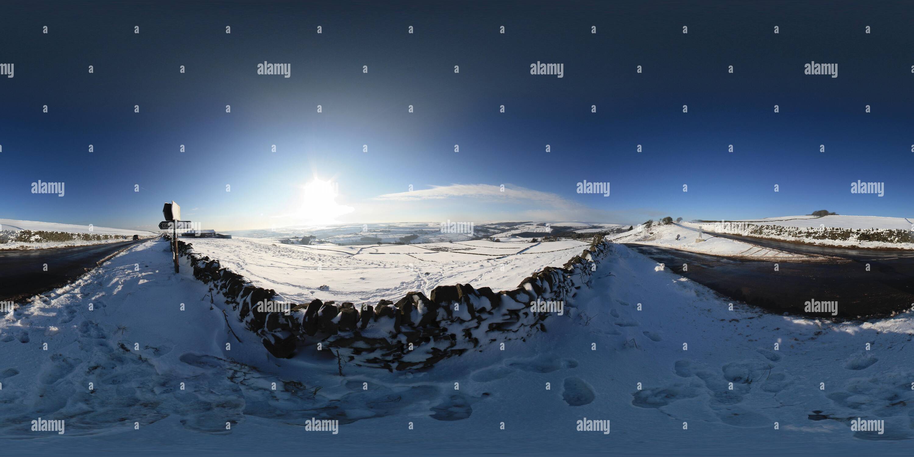 360° view of The Road to High Bradfield, near Sheffield - Alamy