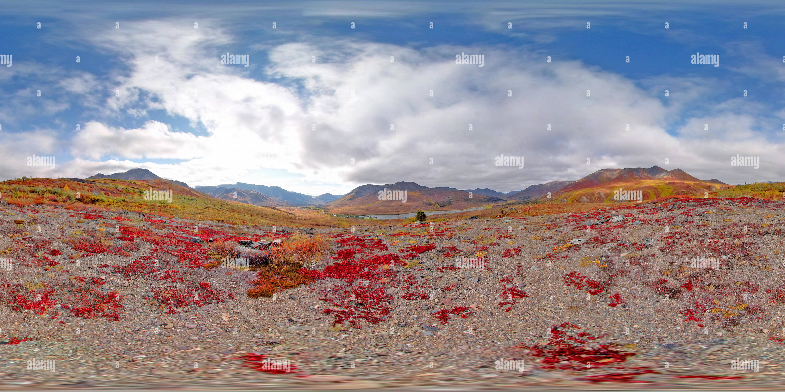 360° view of North Fork Pass YT - Alamy