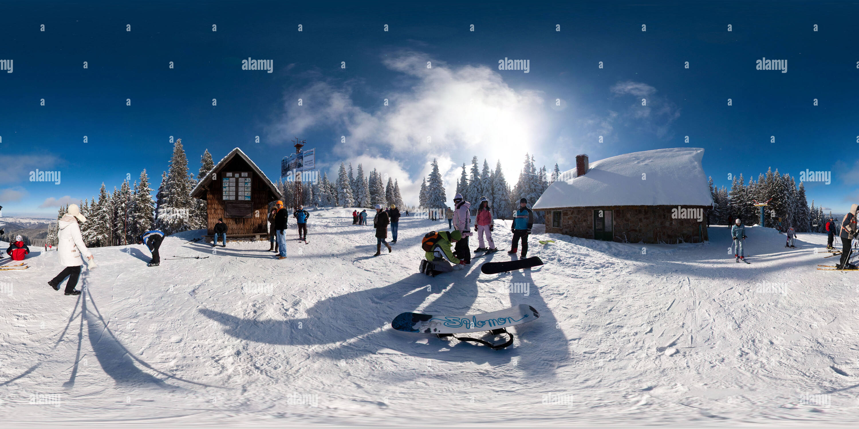 360° view of Top of the slope in Paltinis - Alamy