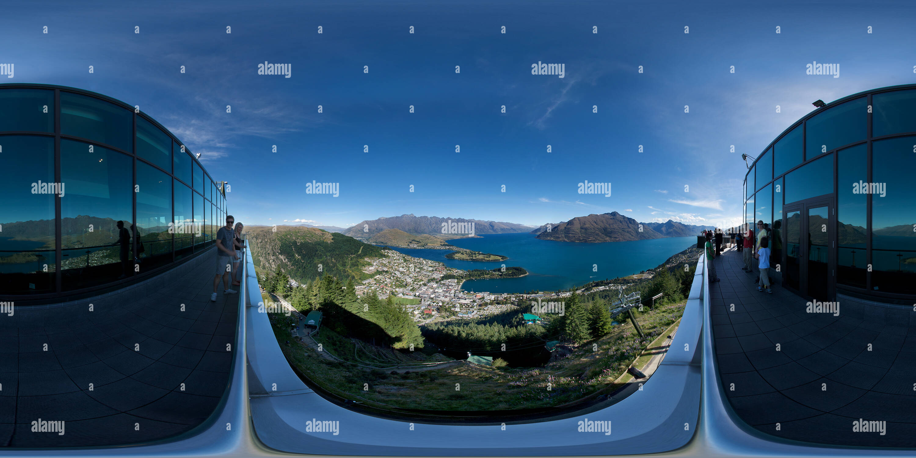 360° view of Queenstown, New Zealand - Alamy