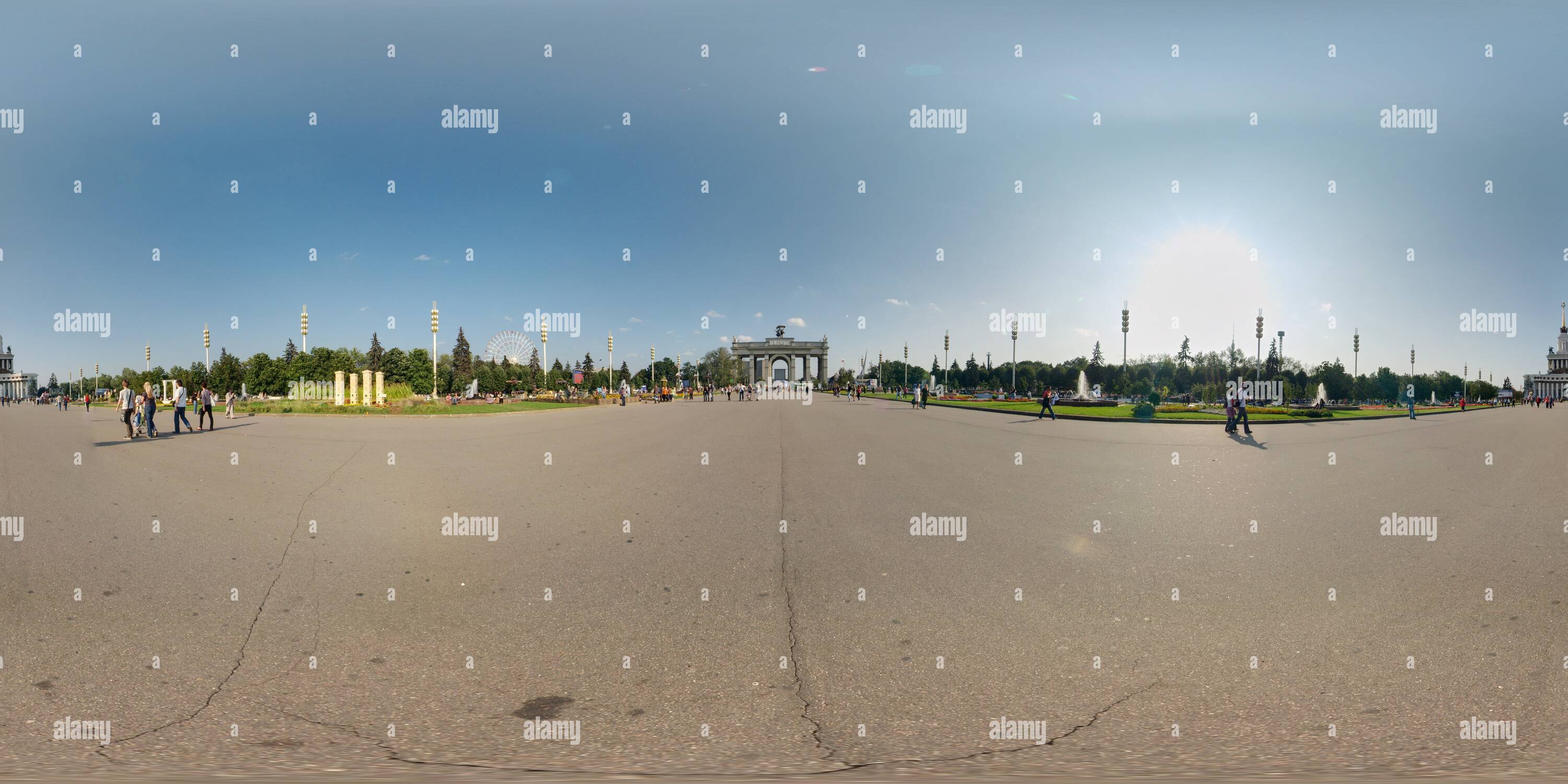 360° view of VDNKH. Main Avenue - Alamy