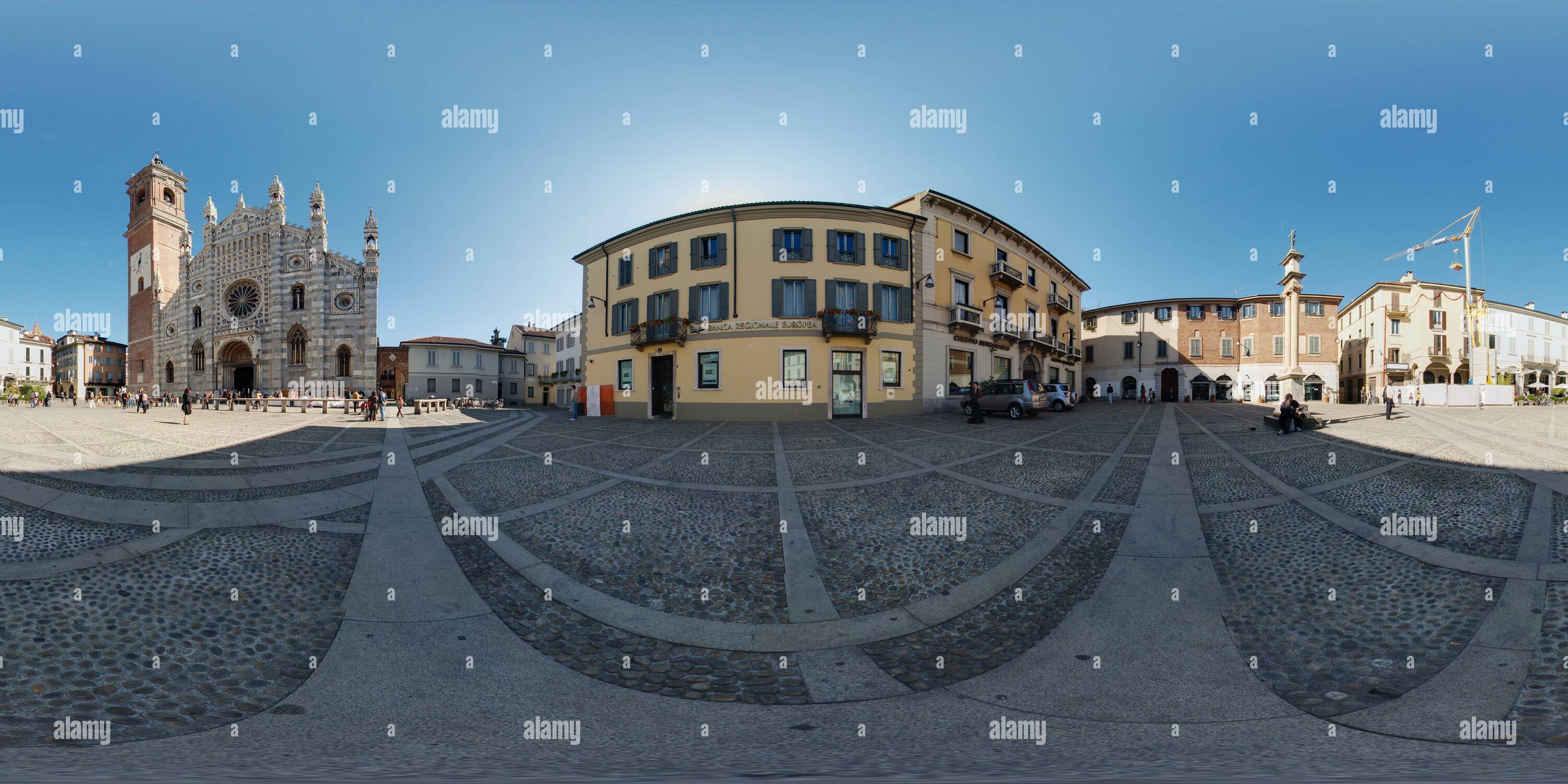 360° view of Monza Piazza d'Il Duomo - Alamy