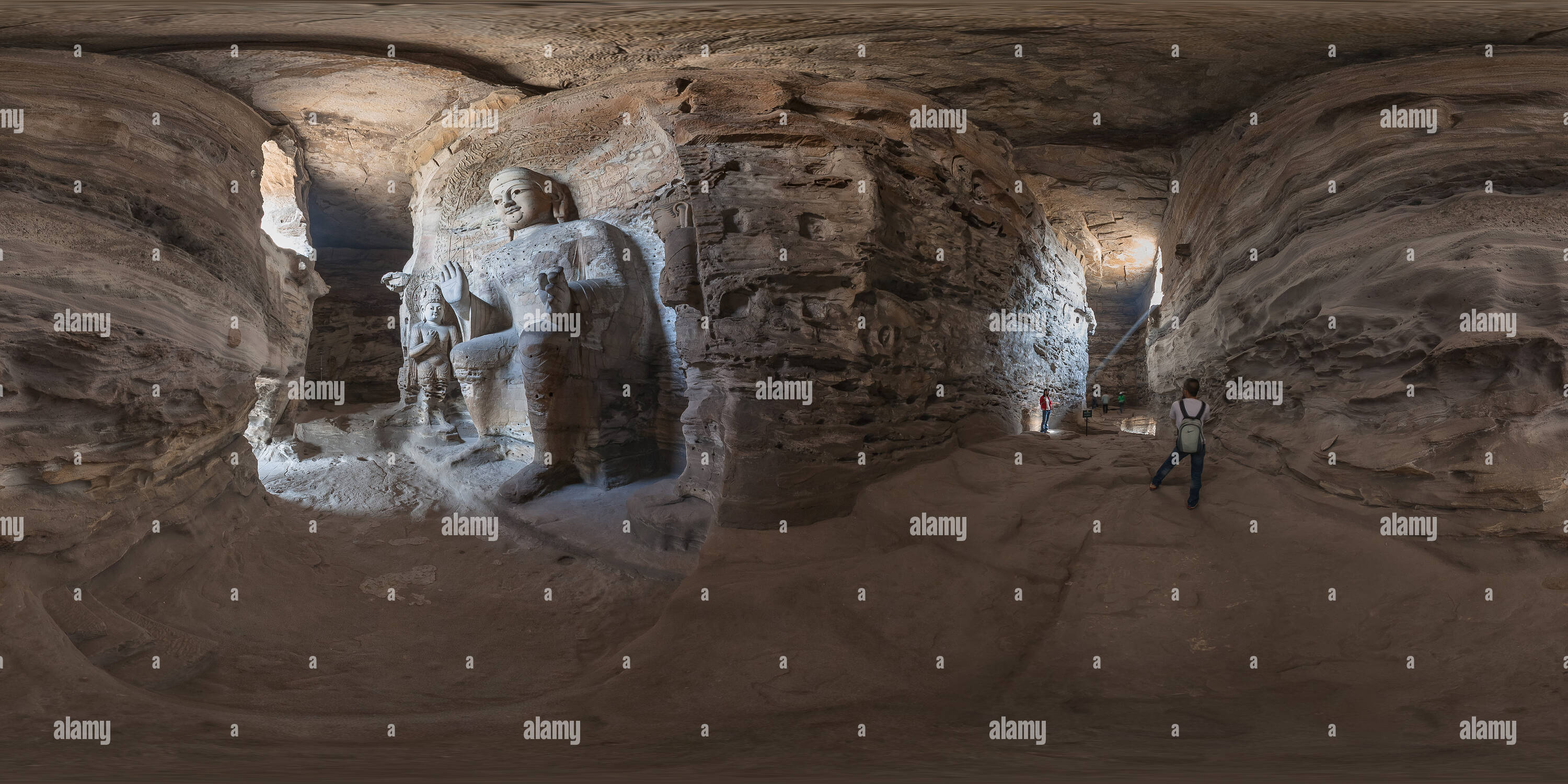 360° view of Yungang Grottoes - on the 3rd Cave interior - Alamy