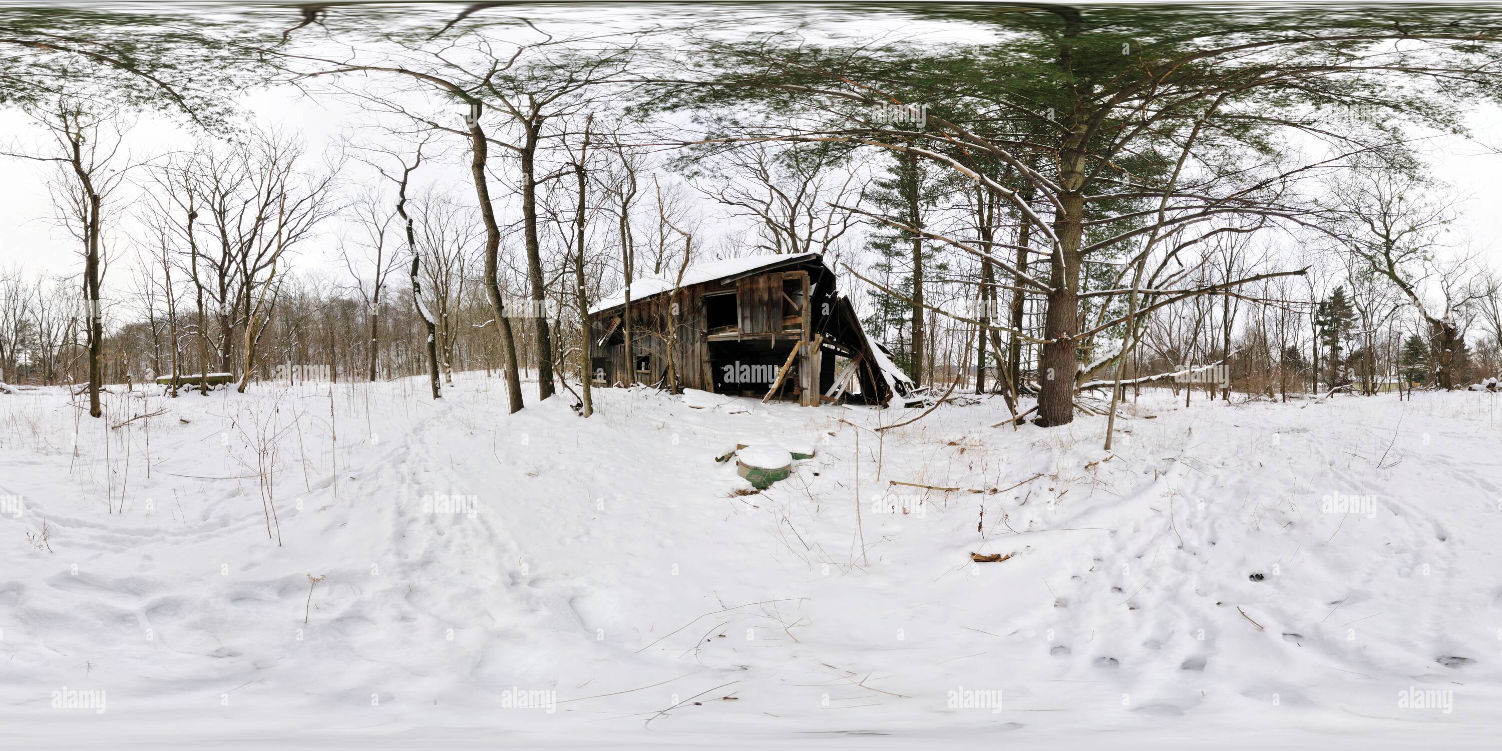 360° view of Old Barn at the Granville Feeder of the Ohio & Erie Canal ...