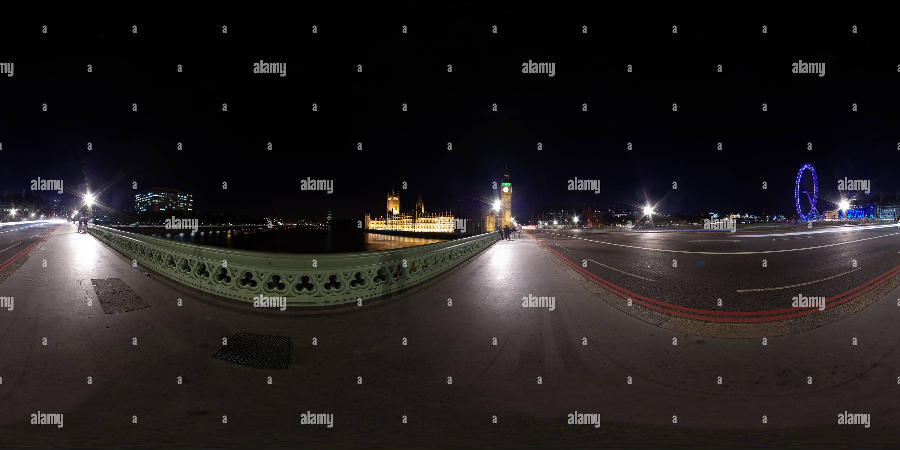 360° view of Clock Tower By Night - Alamy