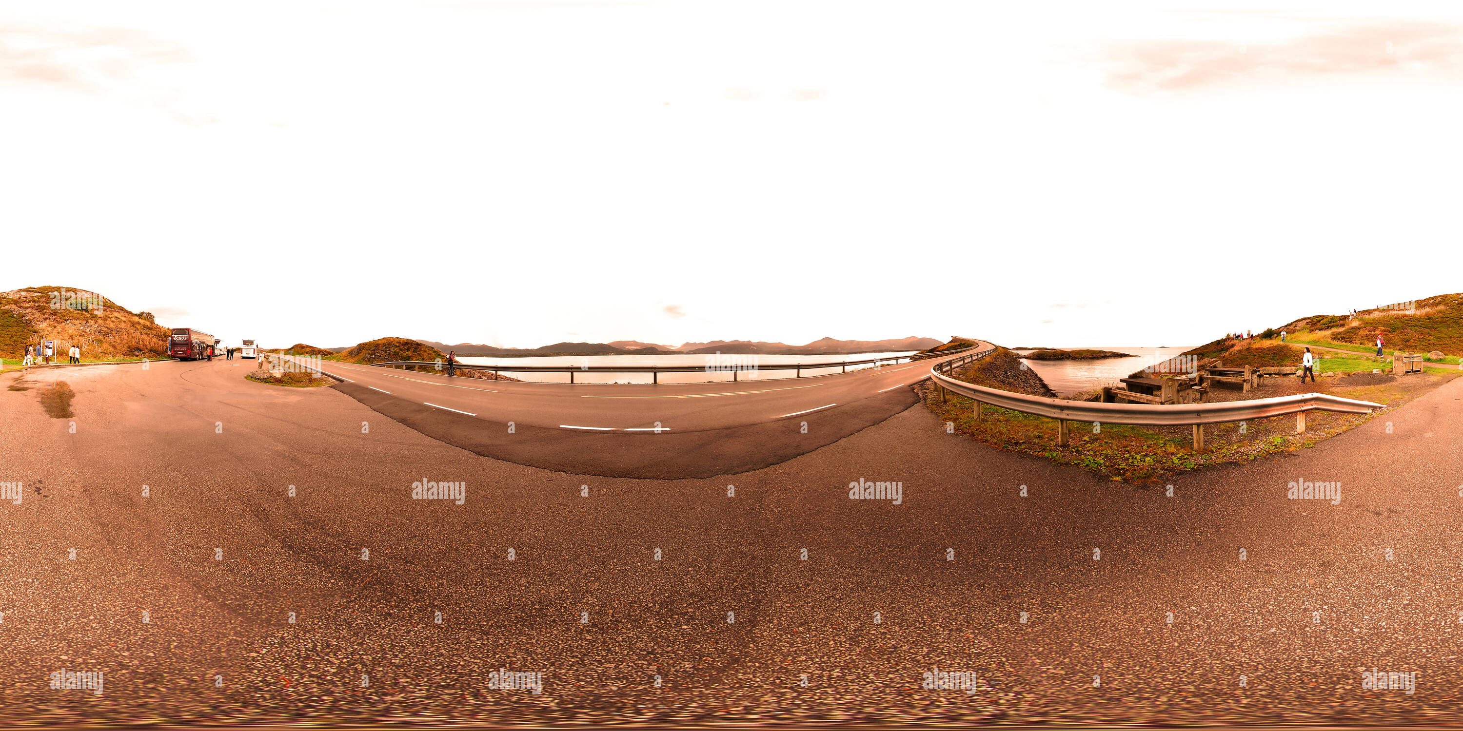 360° view of Storseisundet Bridge, Atlantic Oceon Road, Norway - Alamy