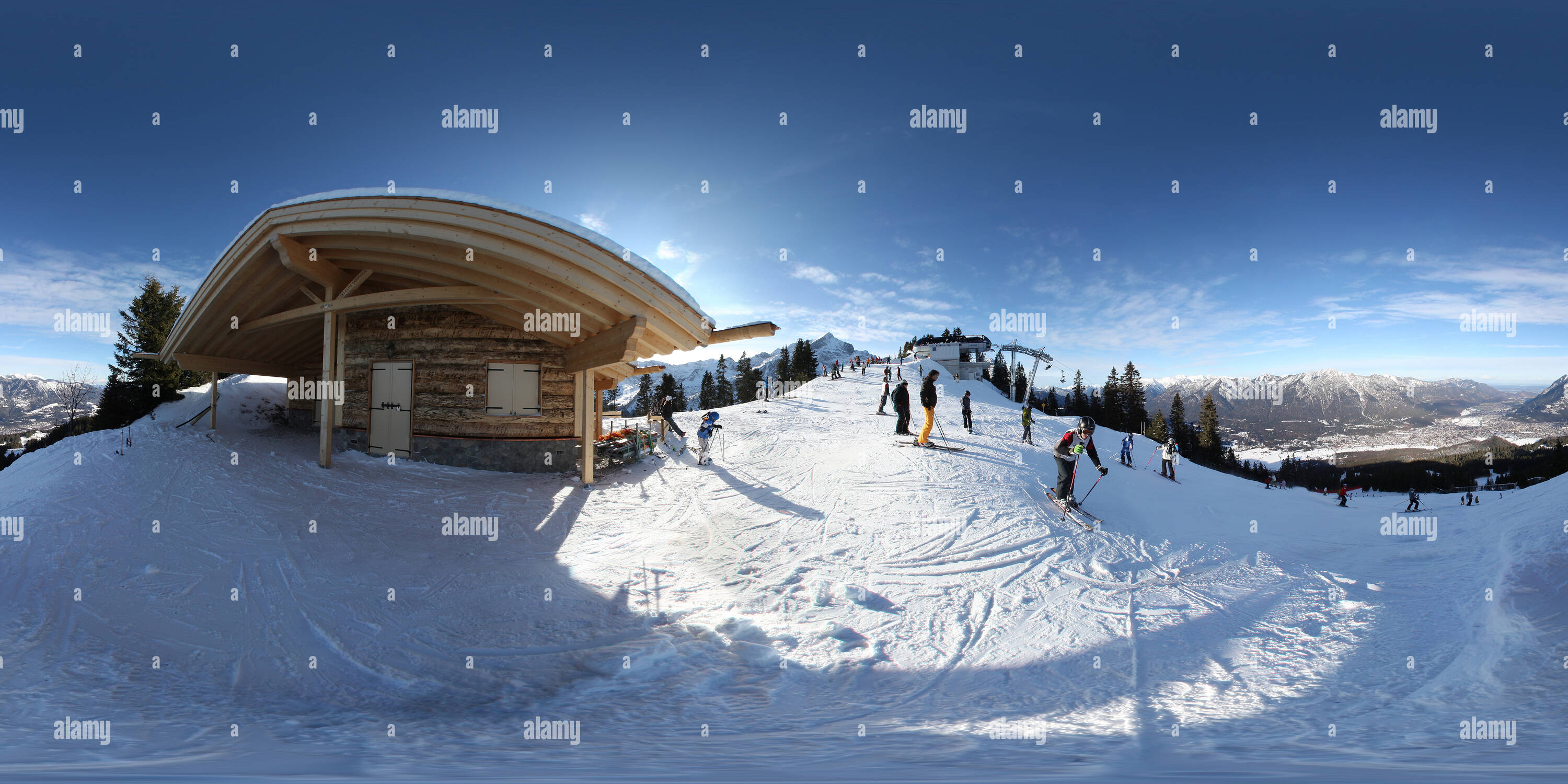 360° view of The Kandahar slope at Garmisch Classic - Alamy
