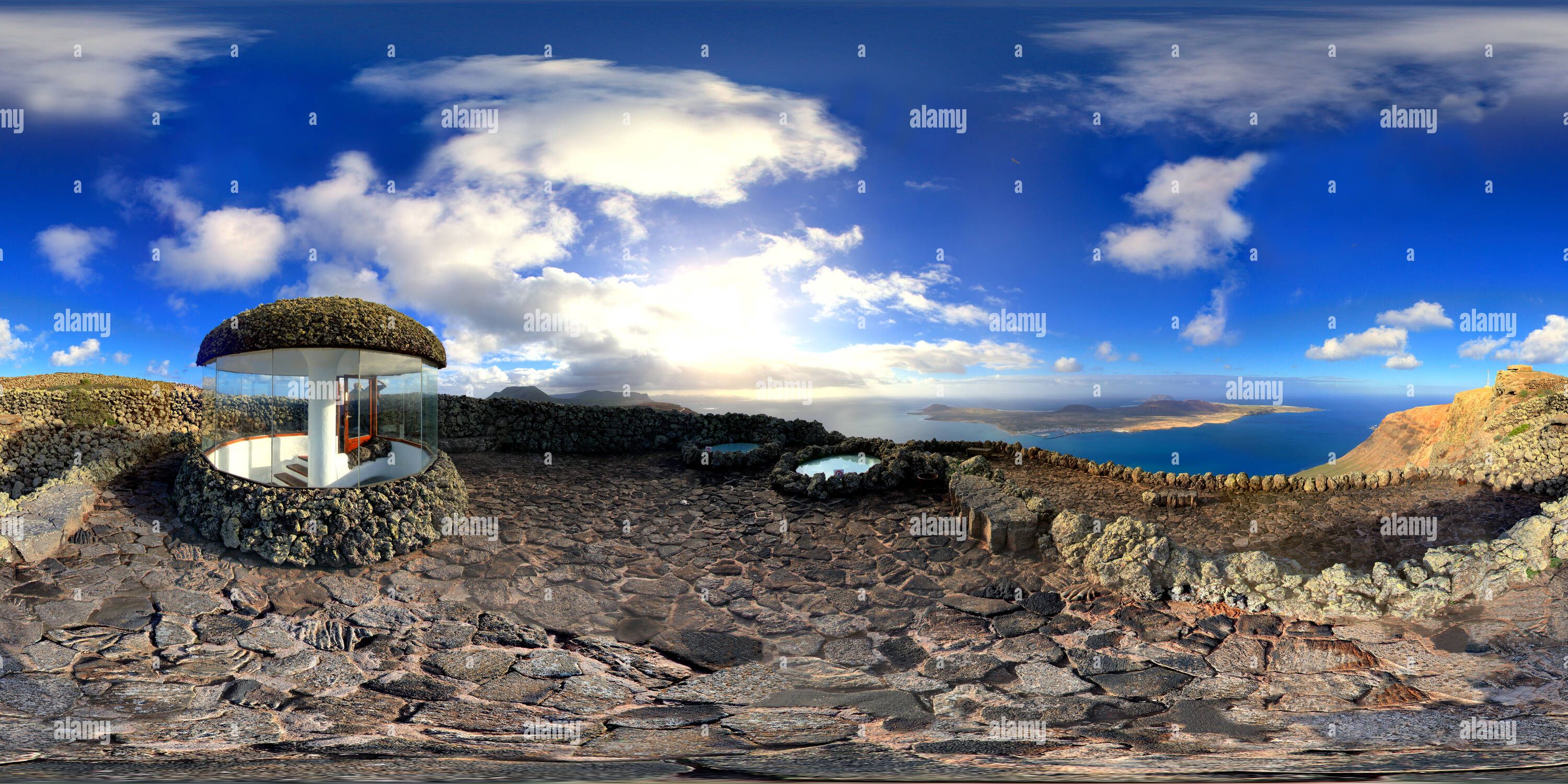 360° view of Mirador del Rio - Roof Terrace - Alamy