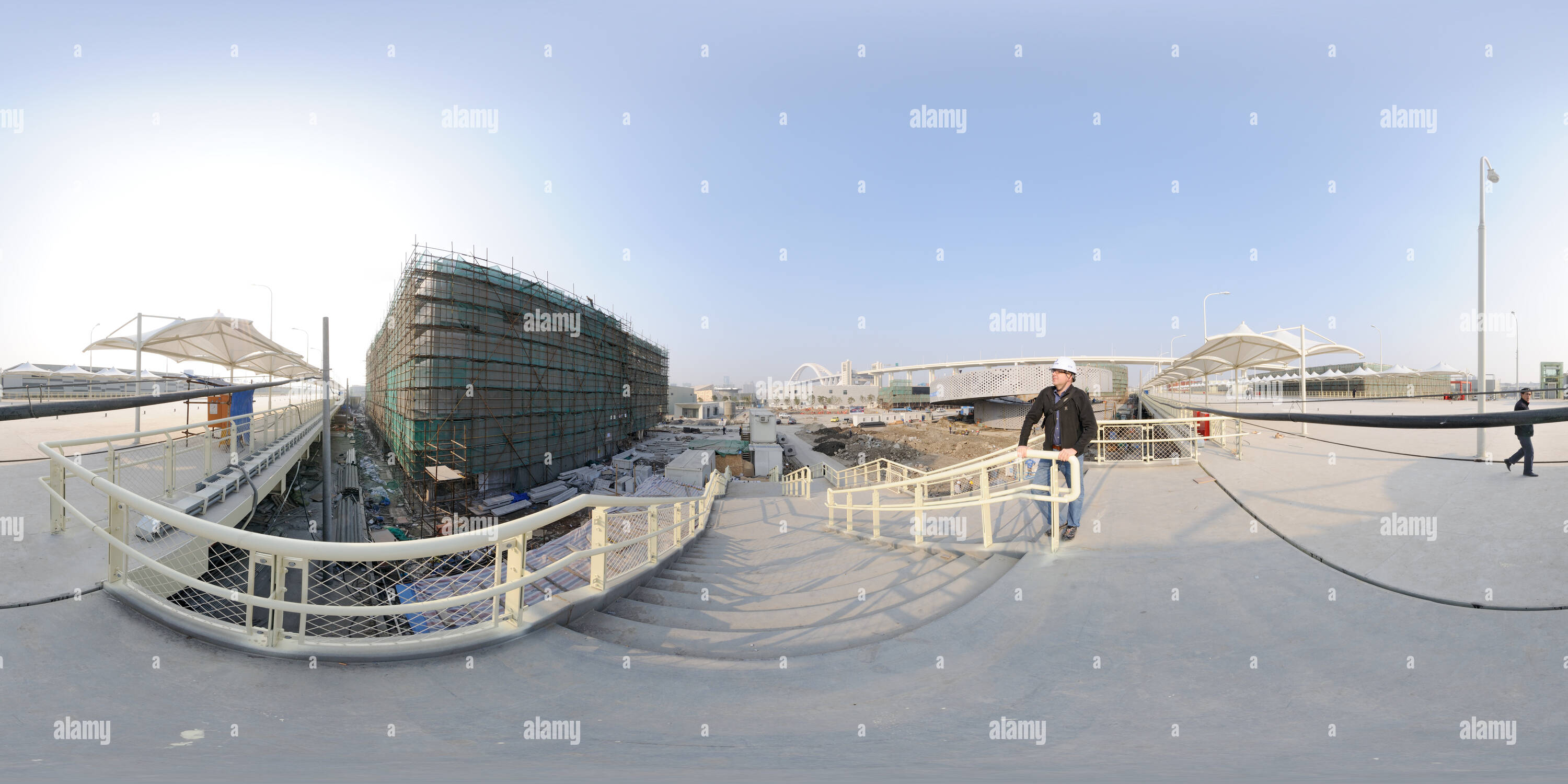 360° view of Swedish Pavilion construction - January 18, 2010 - Alamy