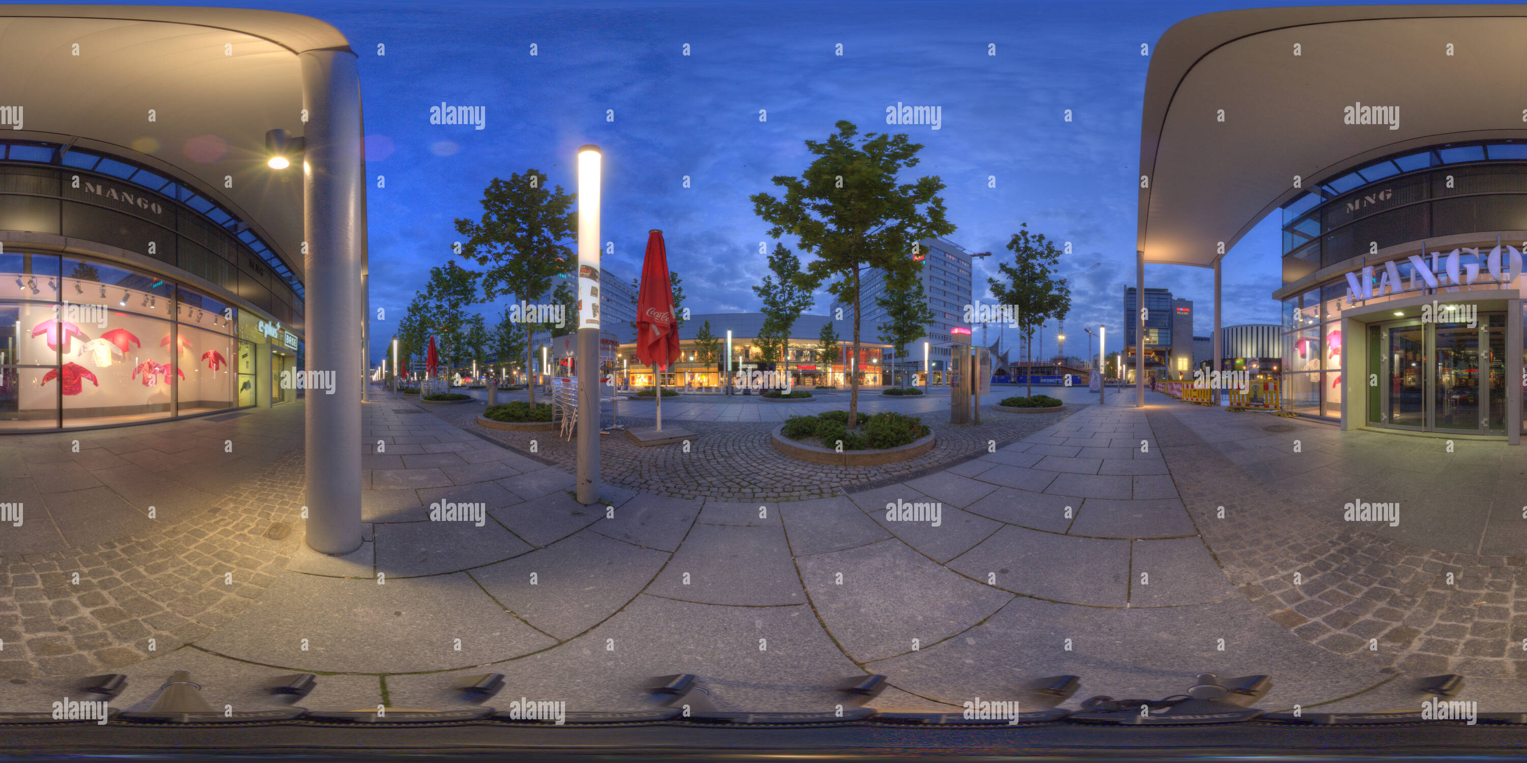 360° view of Prager Strasse - almost mid summer - Alamy