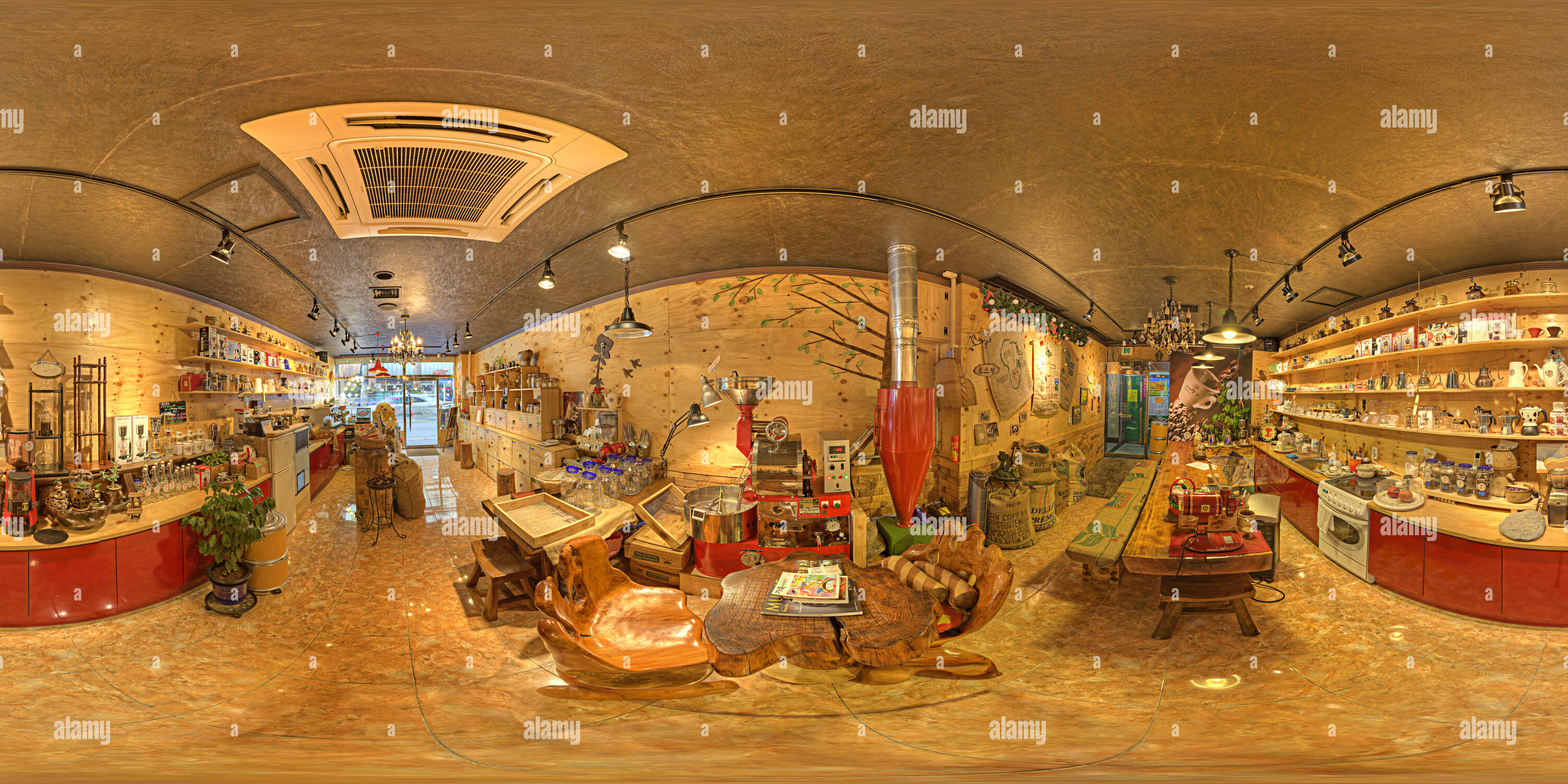 360° view of [HDR VR] CoffeeRoastingShop-bundang-Korea - Alamy