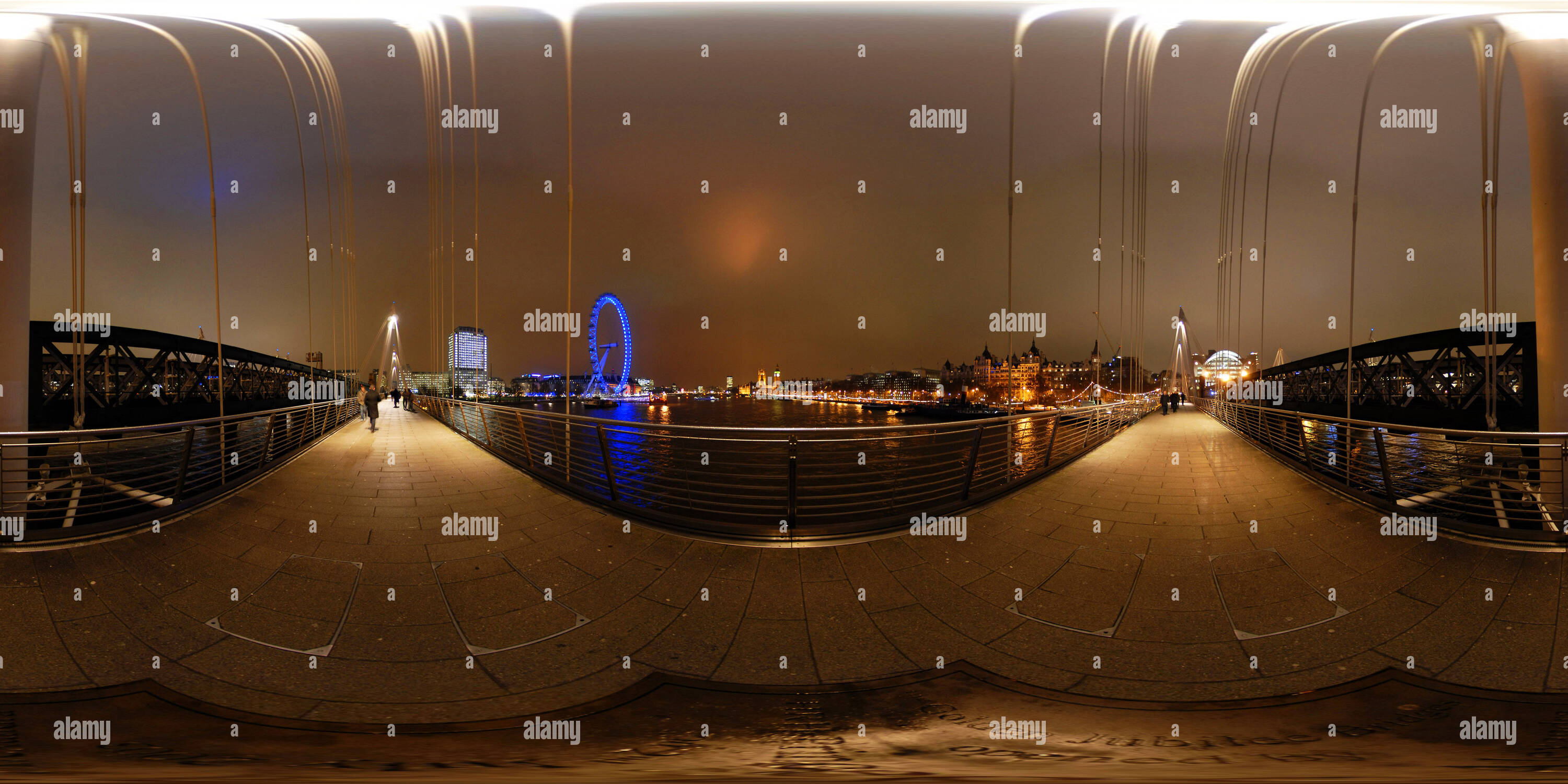 London night skyline golden jubilee bridge london eye big ben hi-res ...