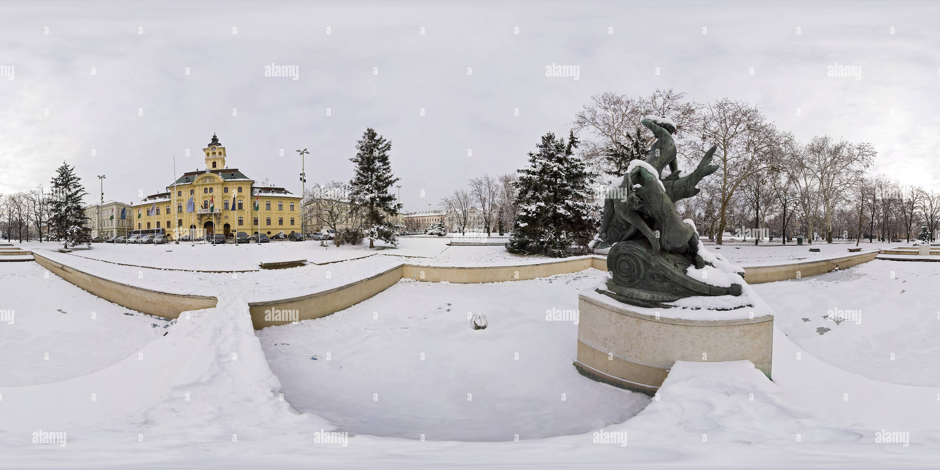 360° view of Winter City Hall - Alamy