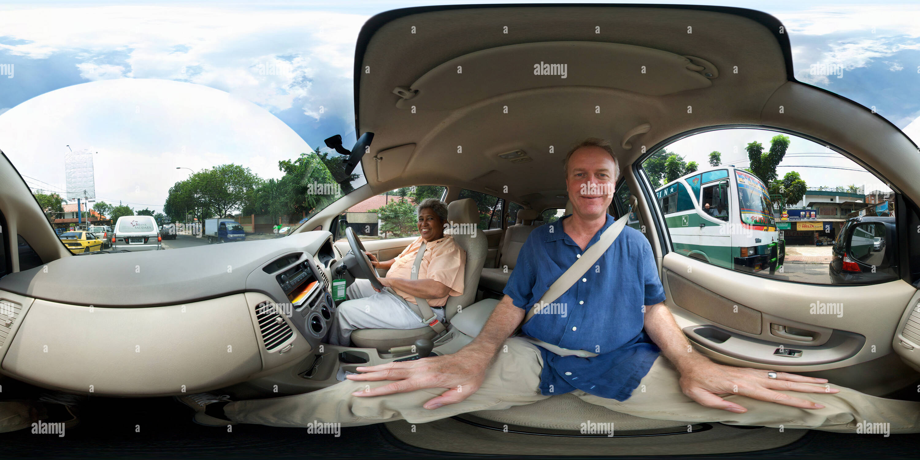 360° view of City Traffic, Jakarta - Alamy