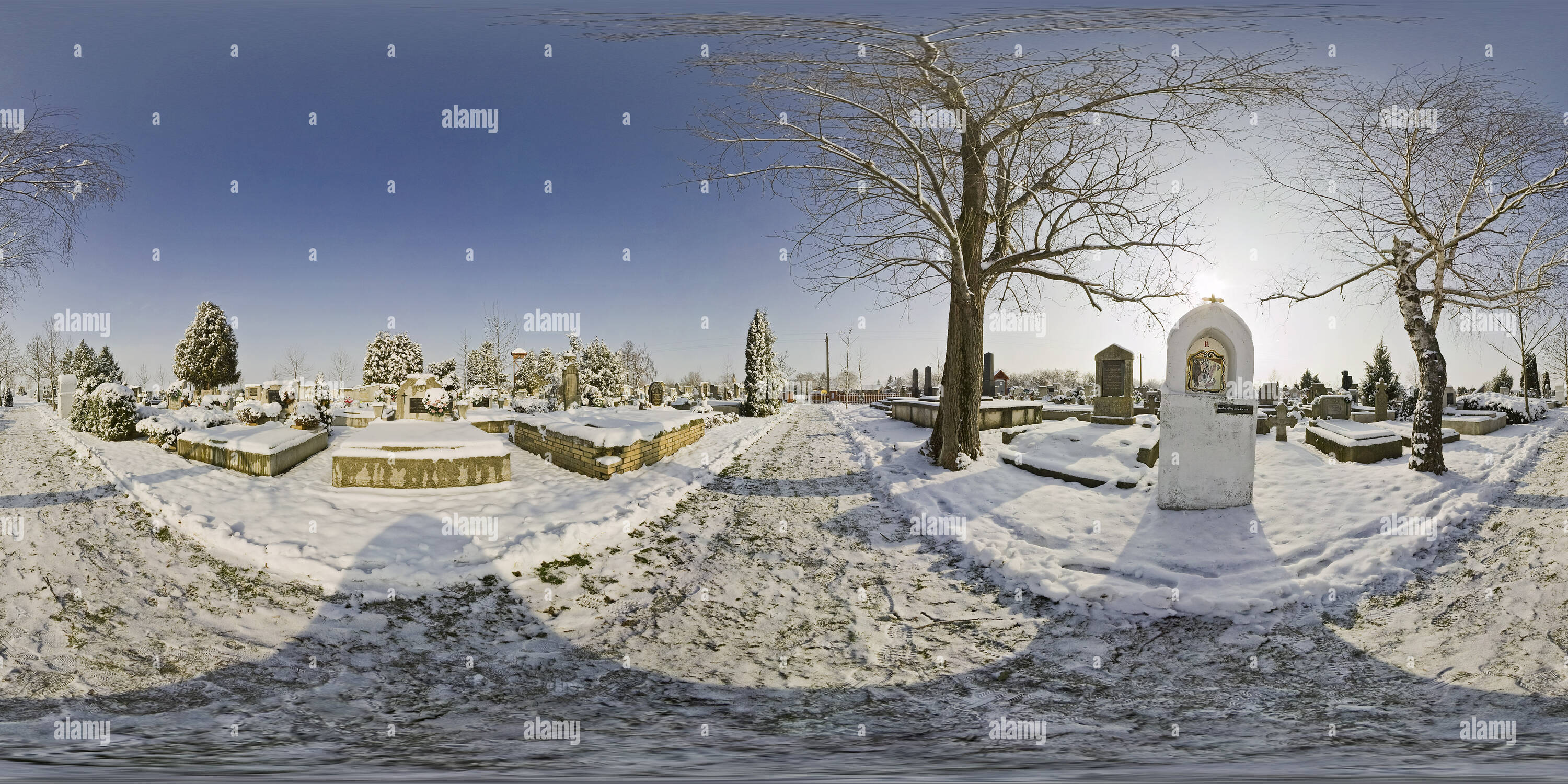 360° view of Cemetery - Calvary road - Alamy