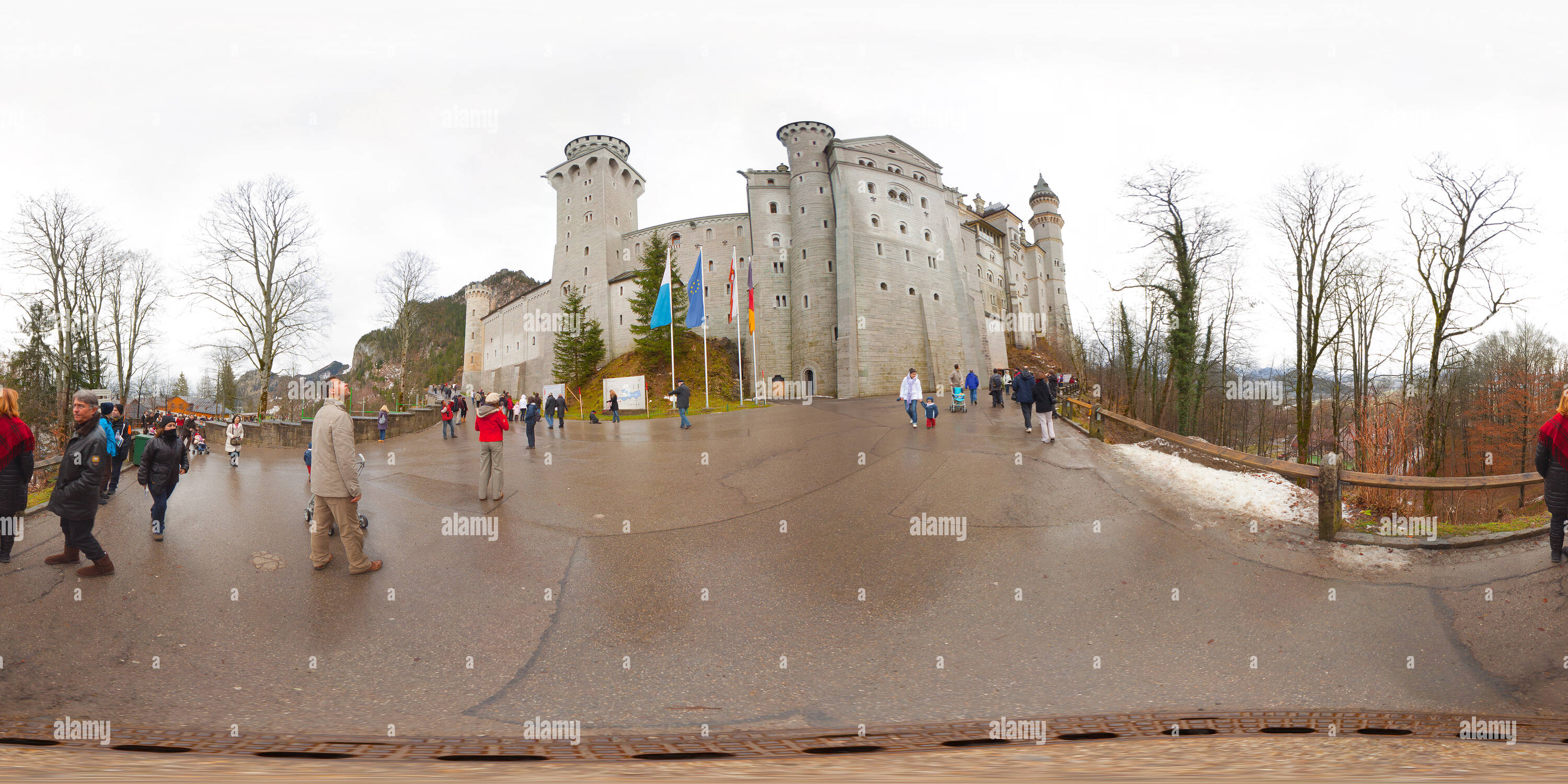 360° view of In front of Neuschwanstein Castle - Alamy