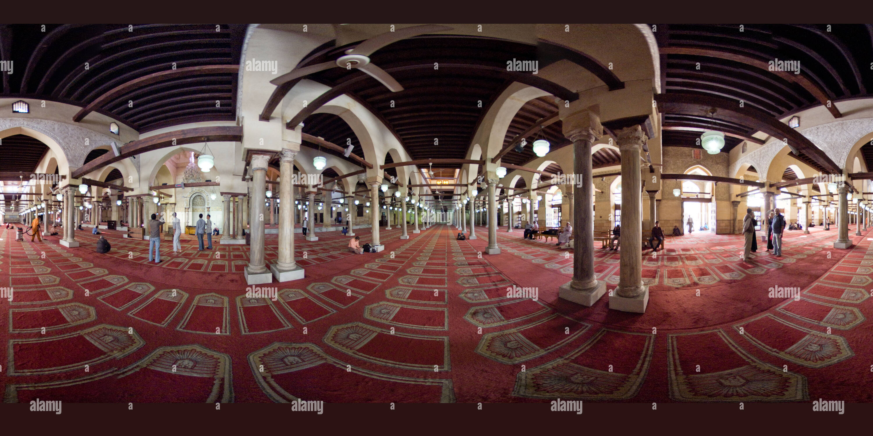 360° view of Al Azhar Mosque, Cairo - Alamy