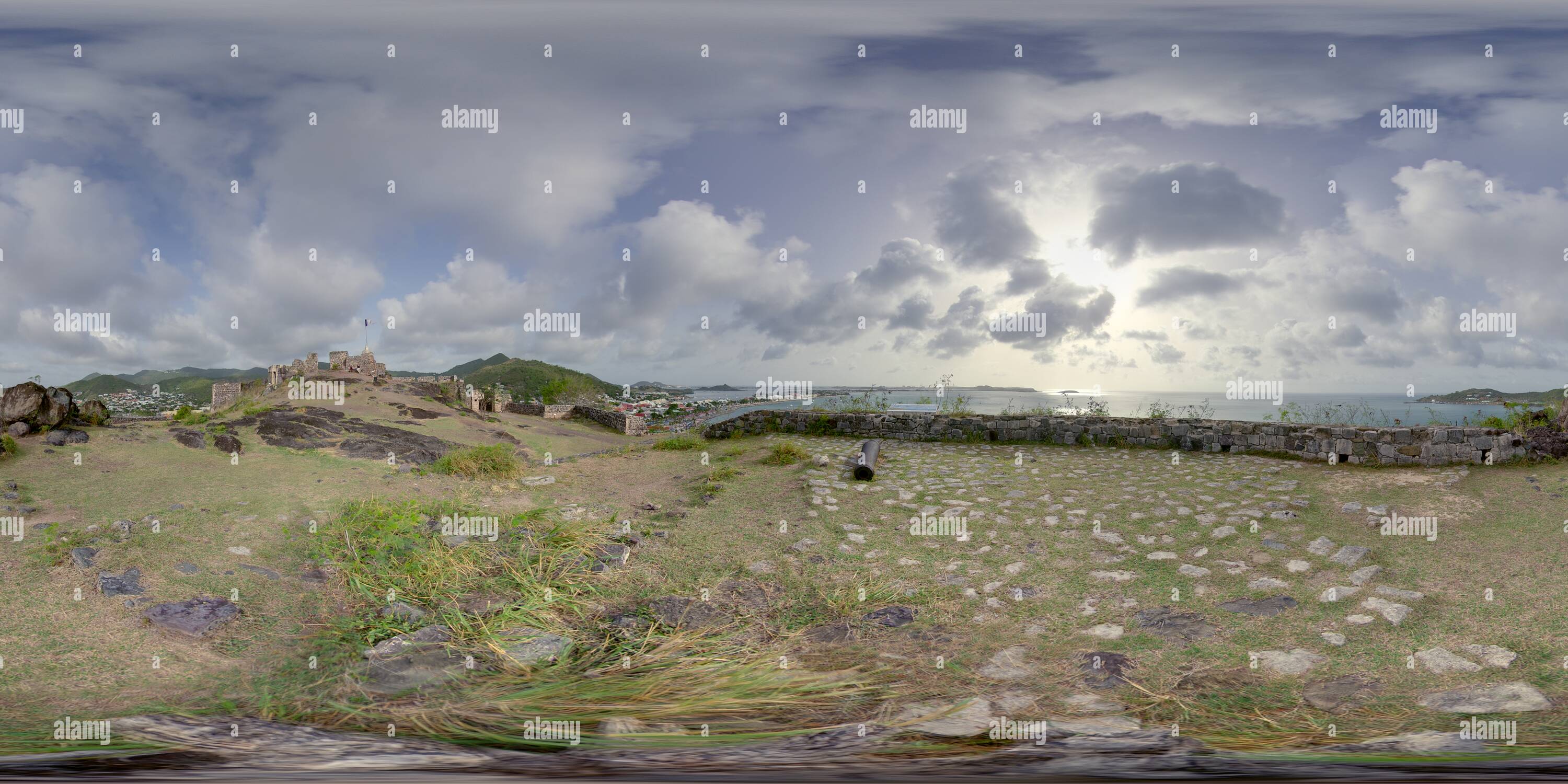 360° view of Fort Saint-Louis, Saint-Martin - Alamy