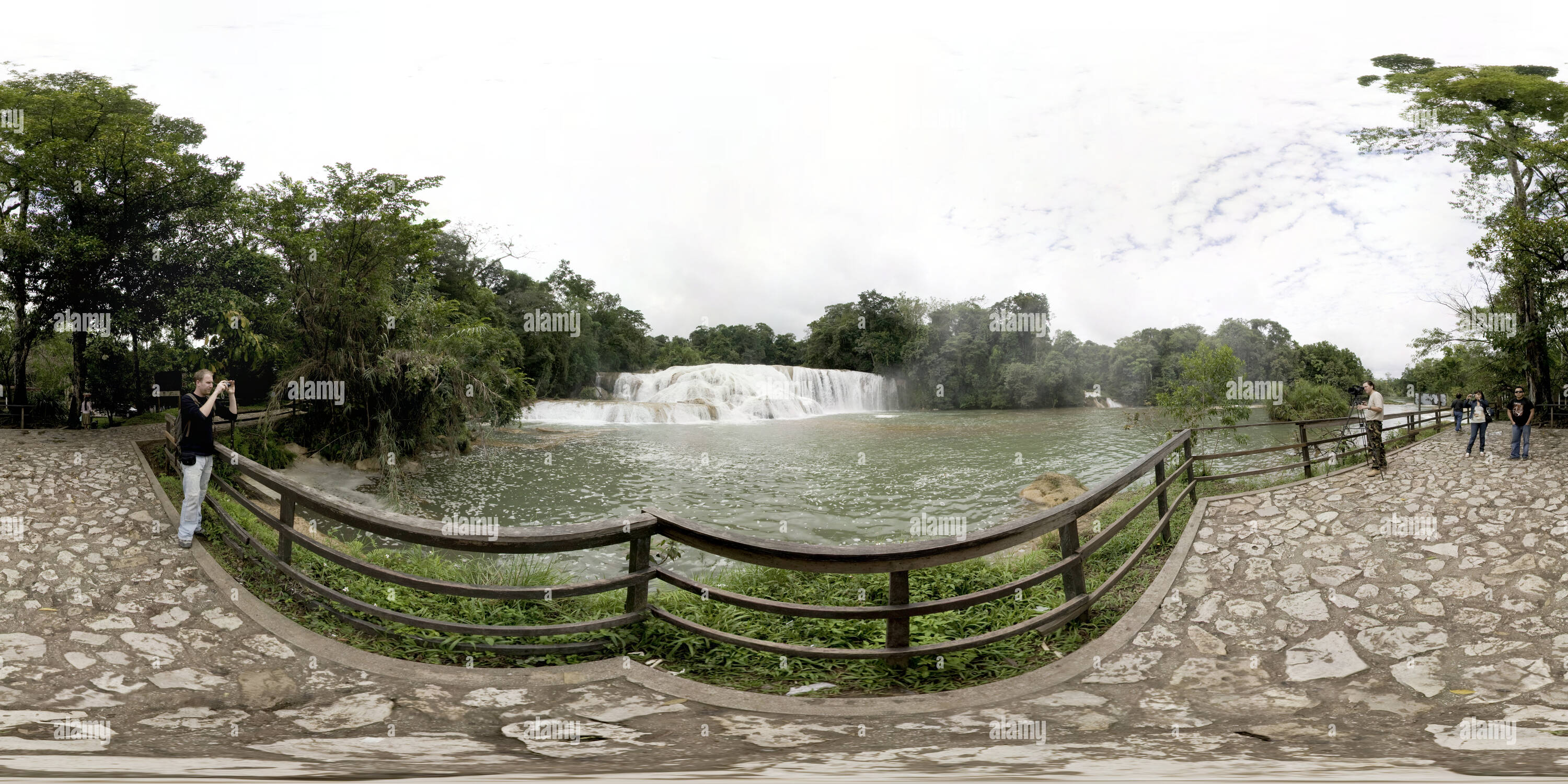 360° view of Agua Azul Waterfall - Alamy