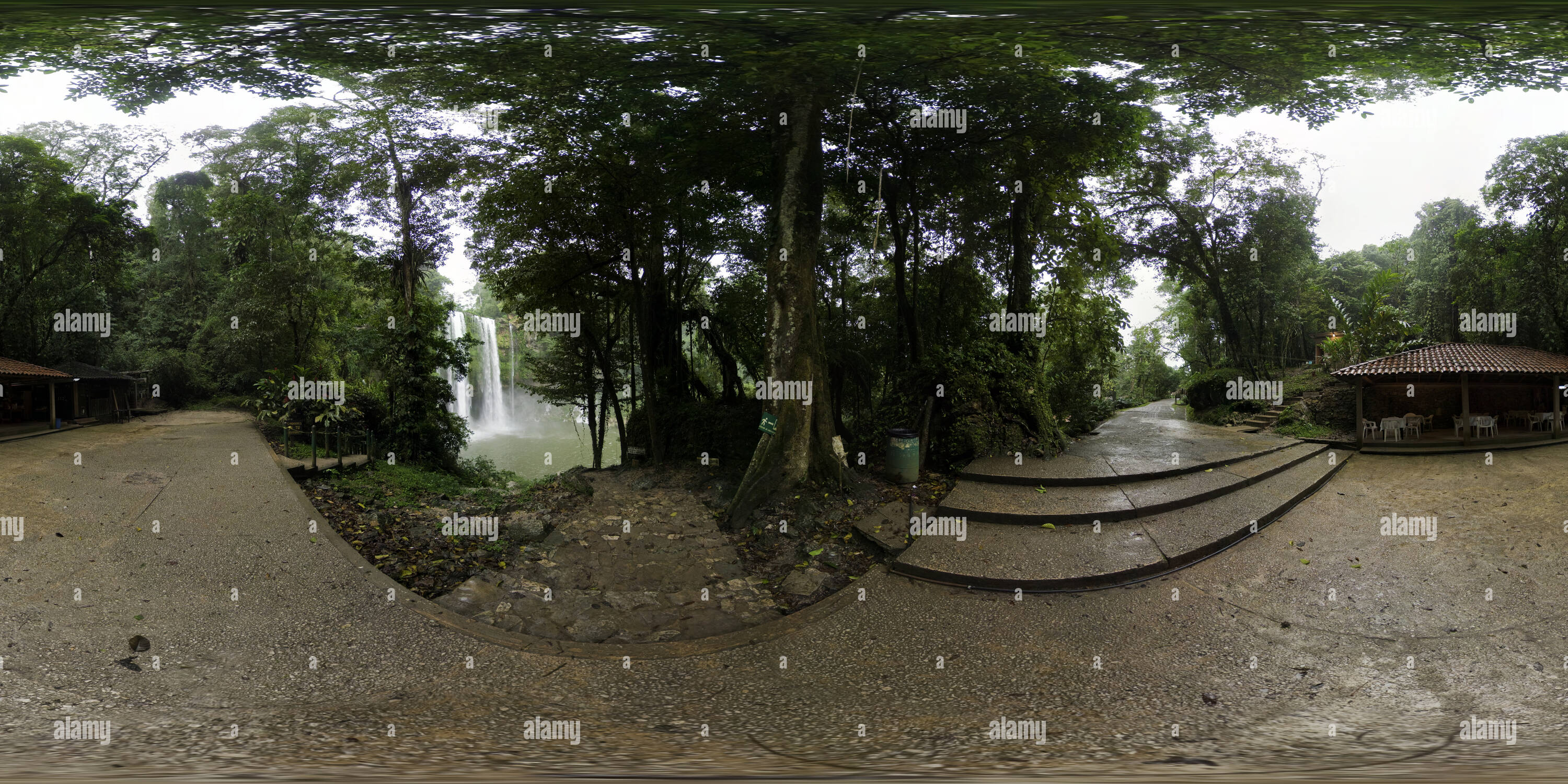 360° view of Misol Ha Waterfall - Alamy