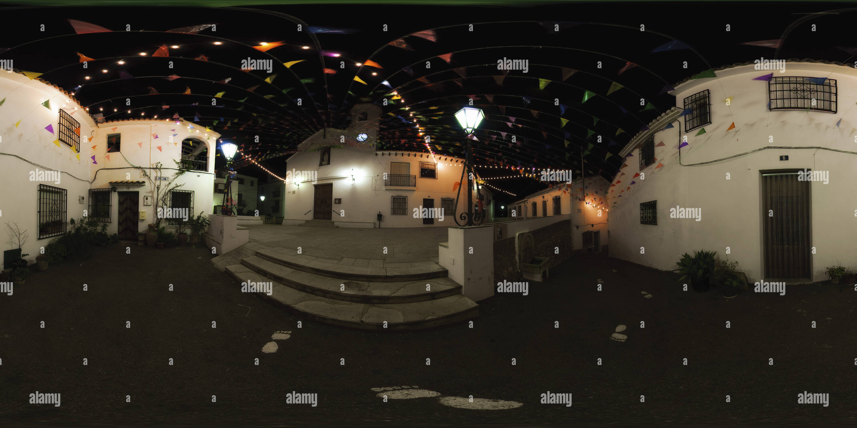 360° view of Church Square Altea La Vella - Alamy