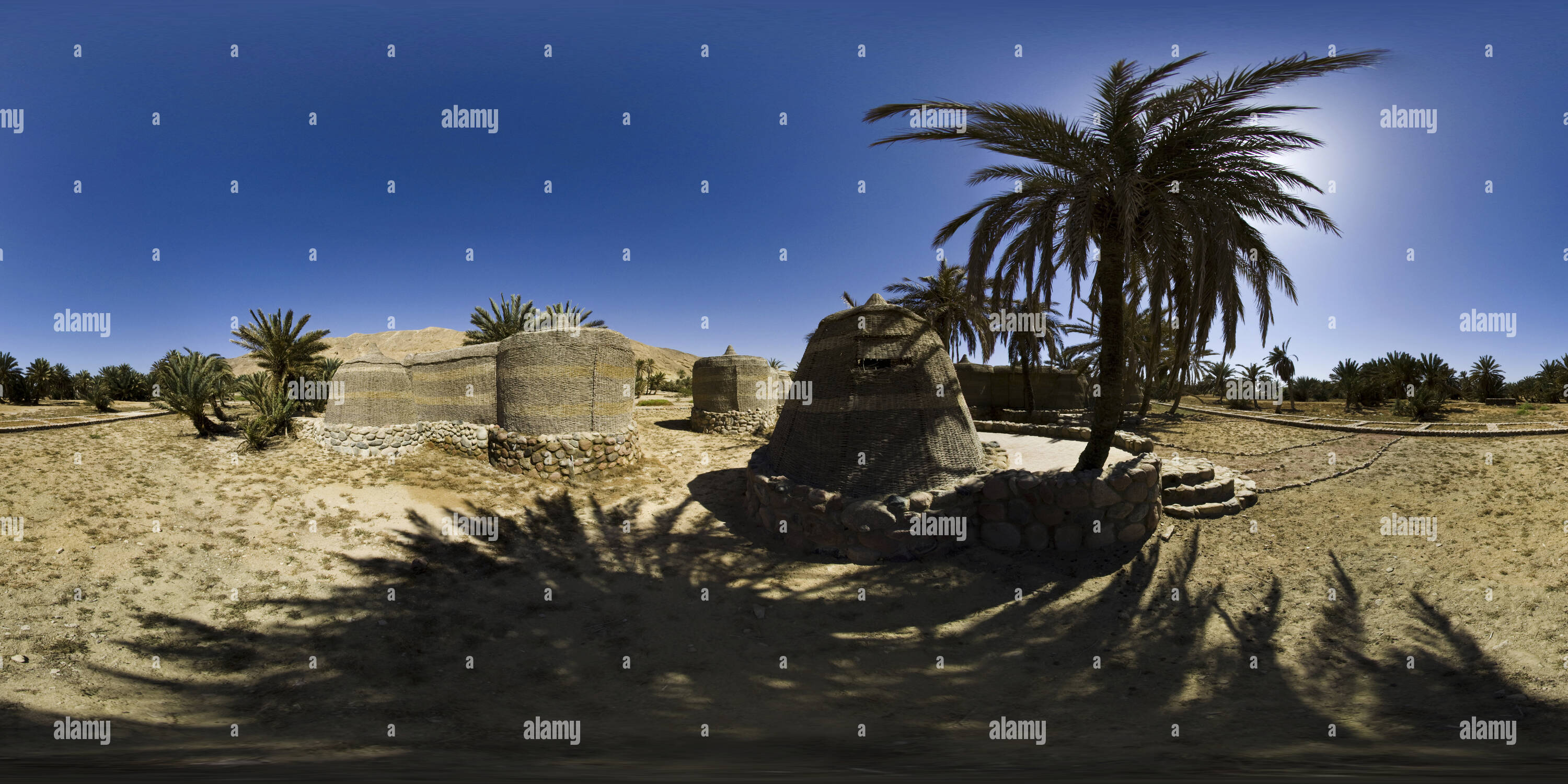 360° view of Ancient huts at Moses Pool in El Tour - Alamy