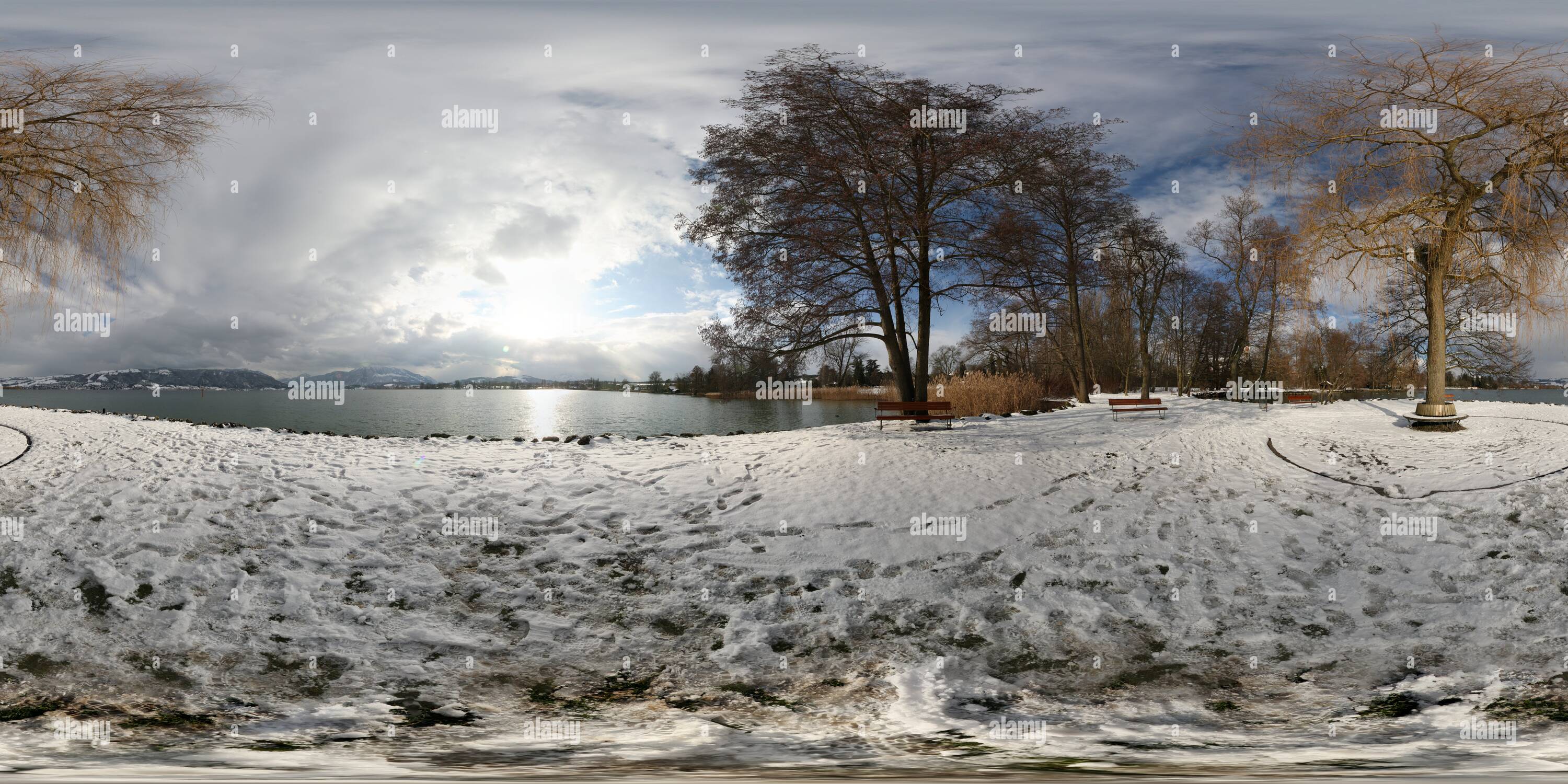 Cham zug zugersee lake zug rigi pilatus zugerberg snow hi-res stock ...