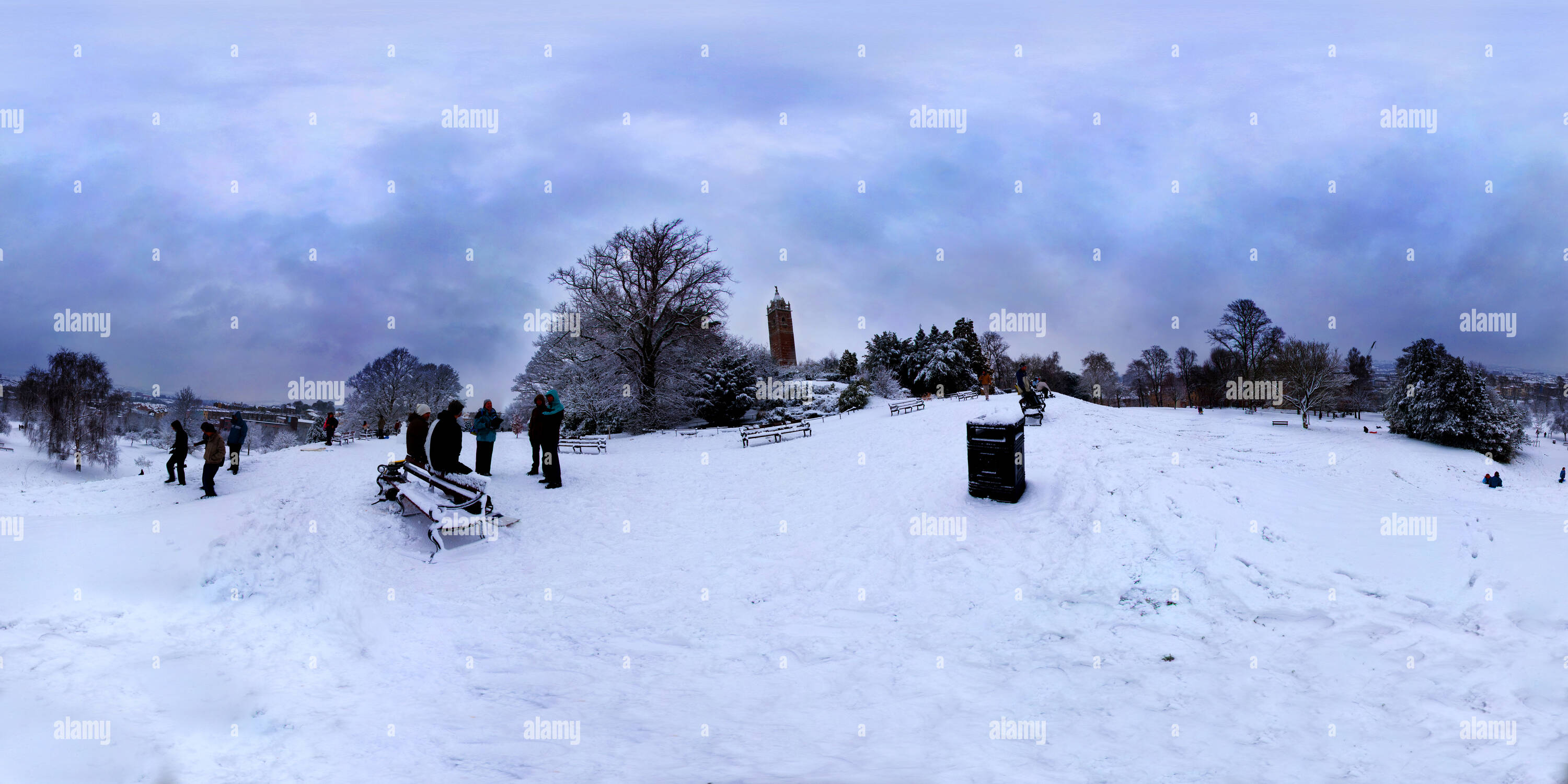 360° view of New Snowfall Brandon Hill Bristol Uk - Alamy