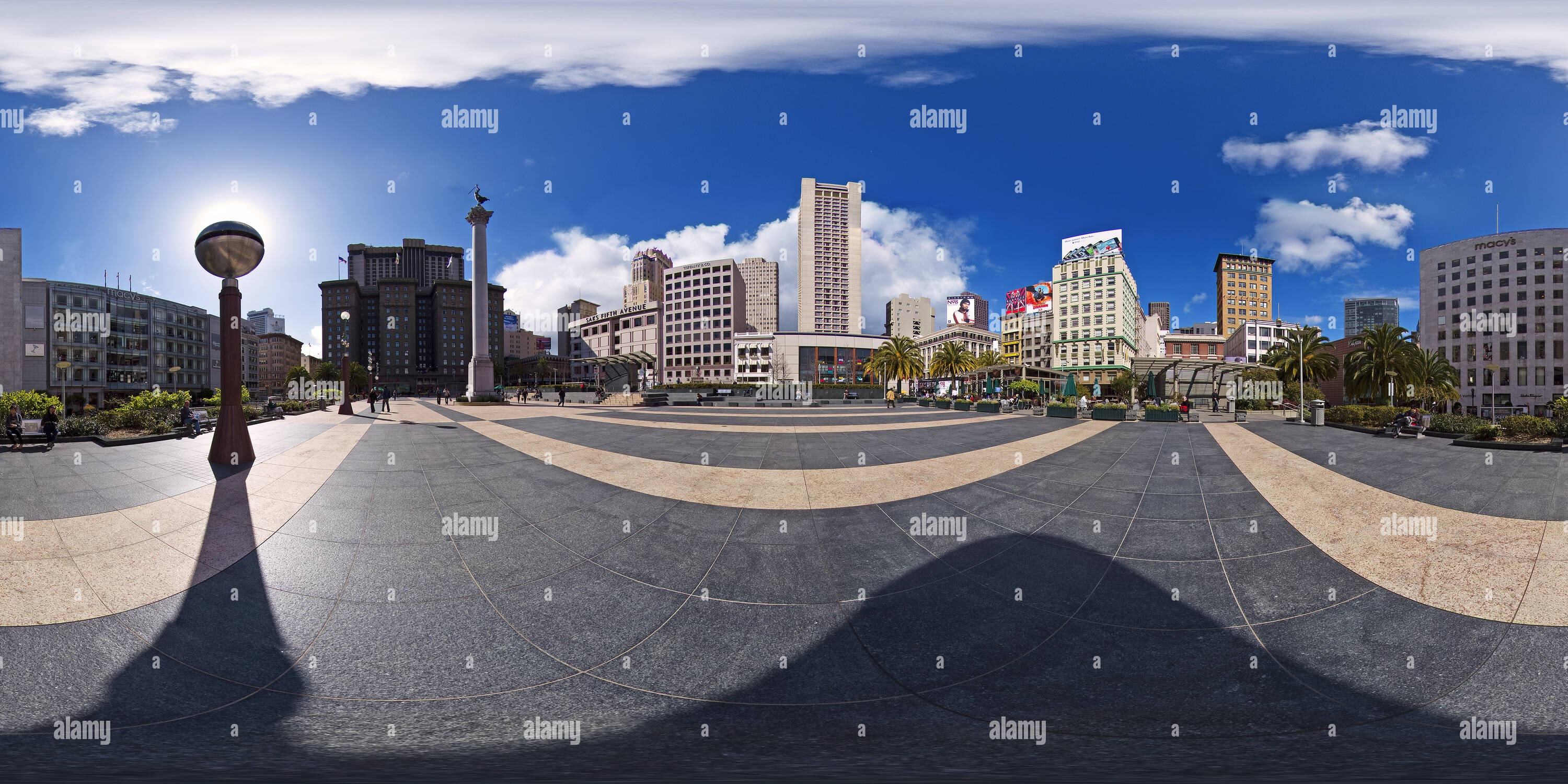 360° view of Union Square San Francisco - Alamy