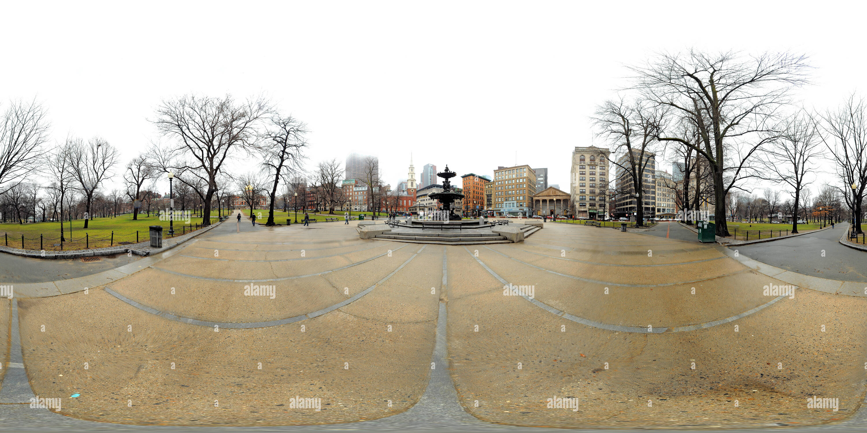 360° view of Boston Common, Spring - Alamy