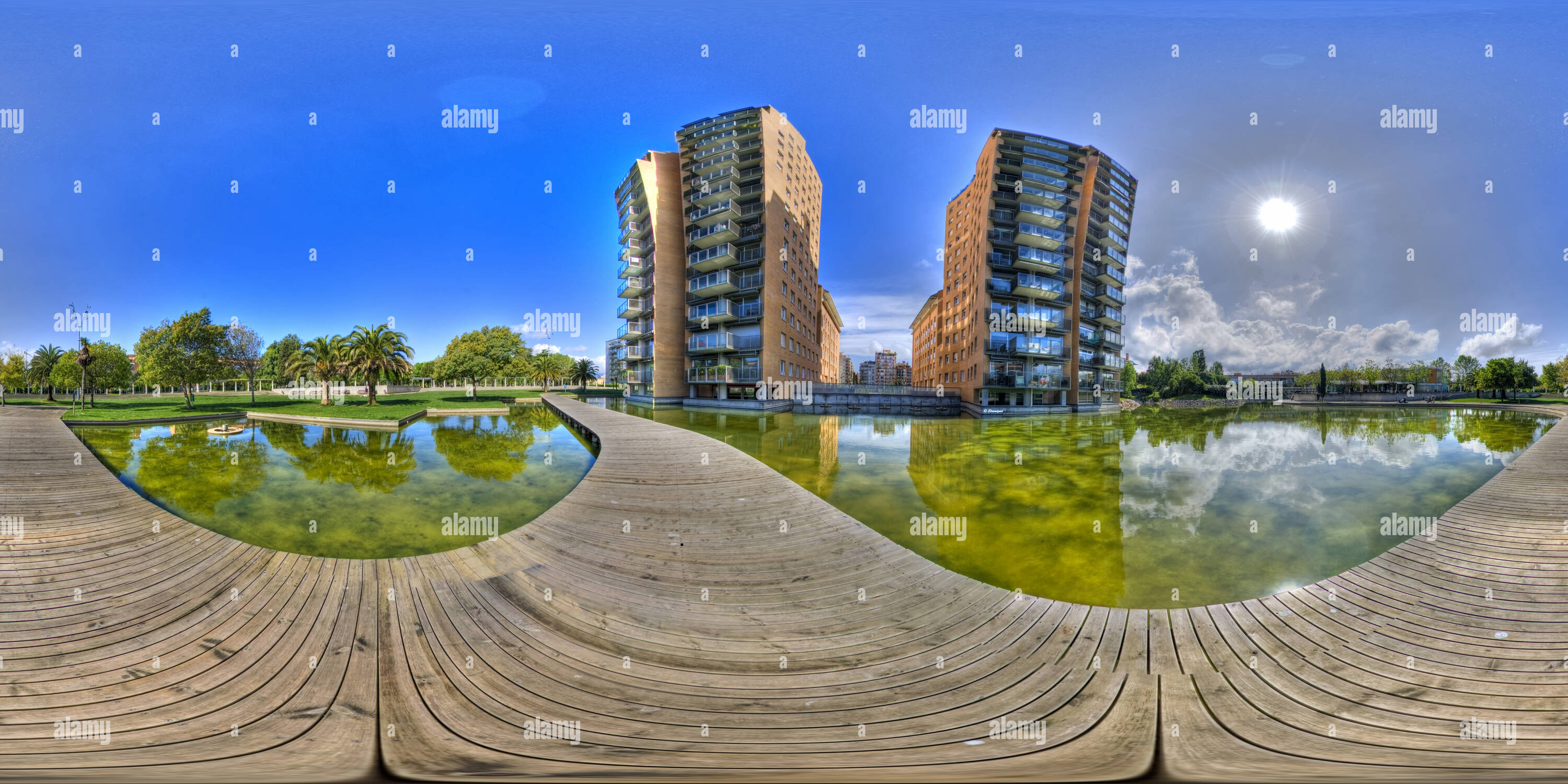 360° view of Parc del Migdia - Alamy