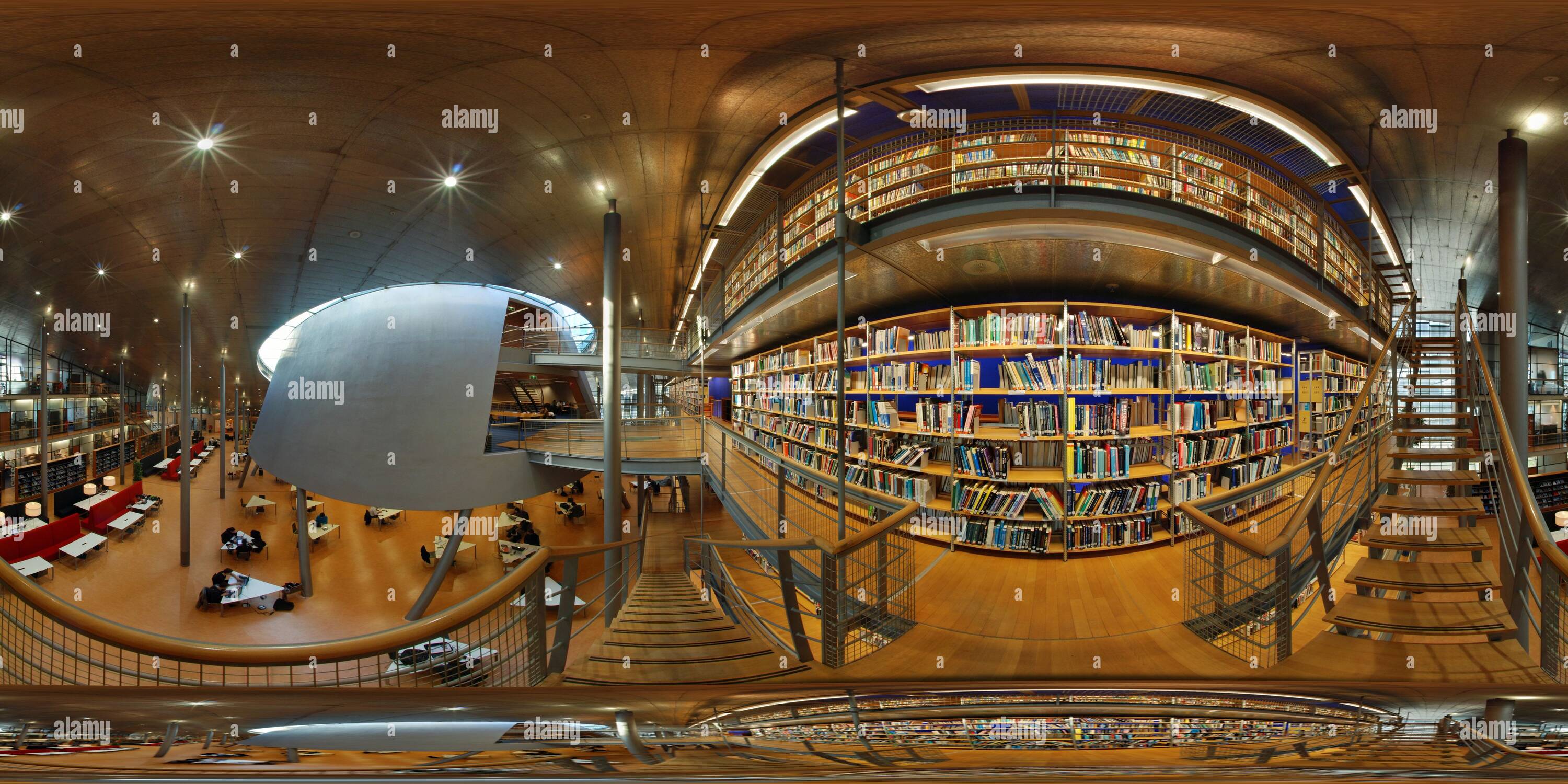 360° view of University of Technology TU Library inside - Alamy
