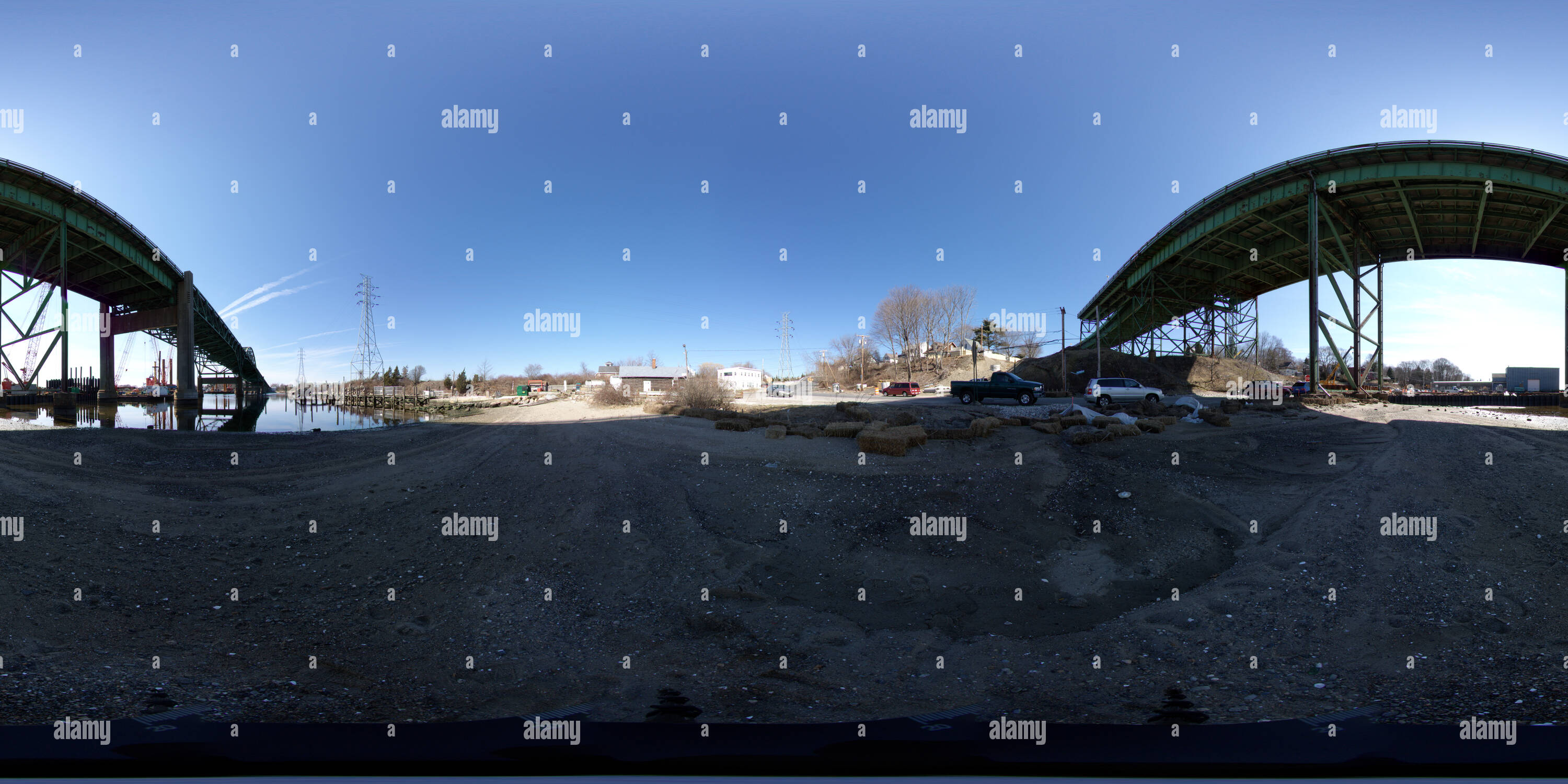 360° view of Under Sakonnet River Bridge - Alamy