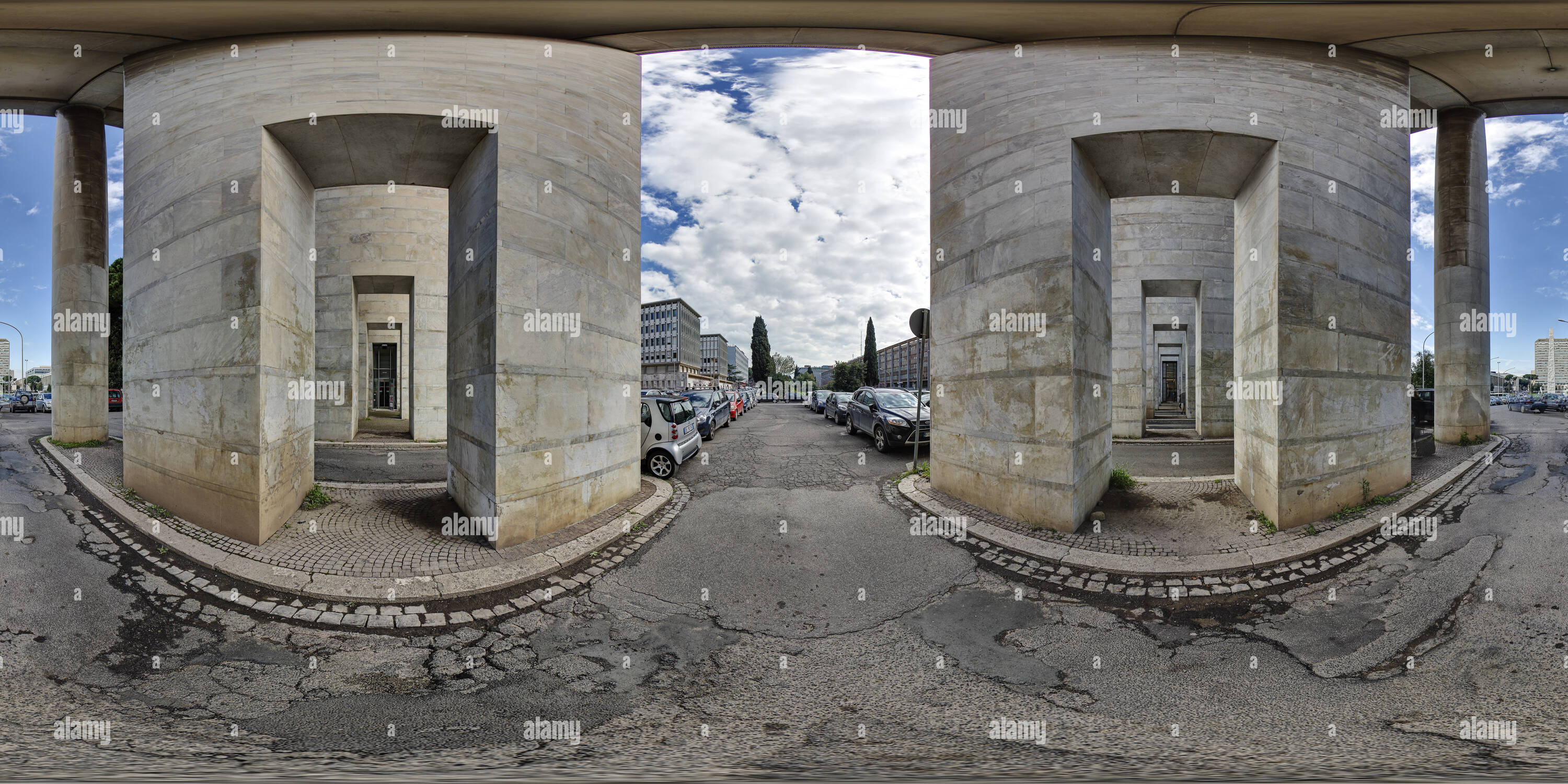 360° view of Italy Rome Eur Area Giant Columns - Alamy