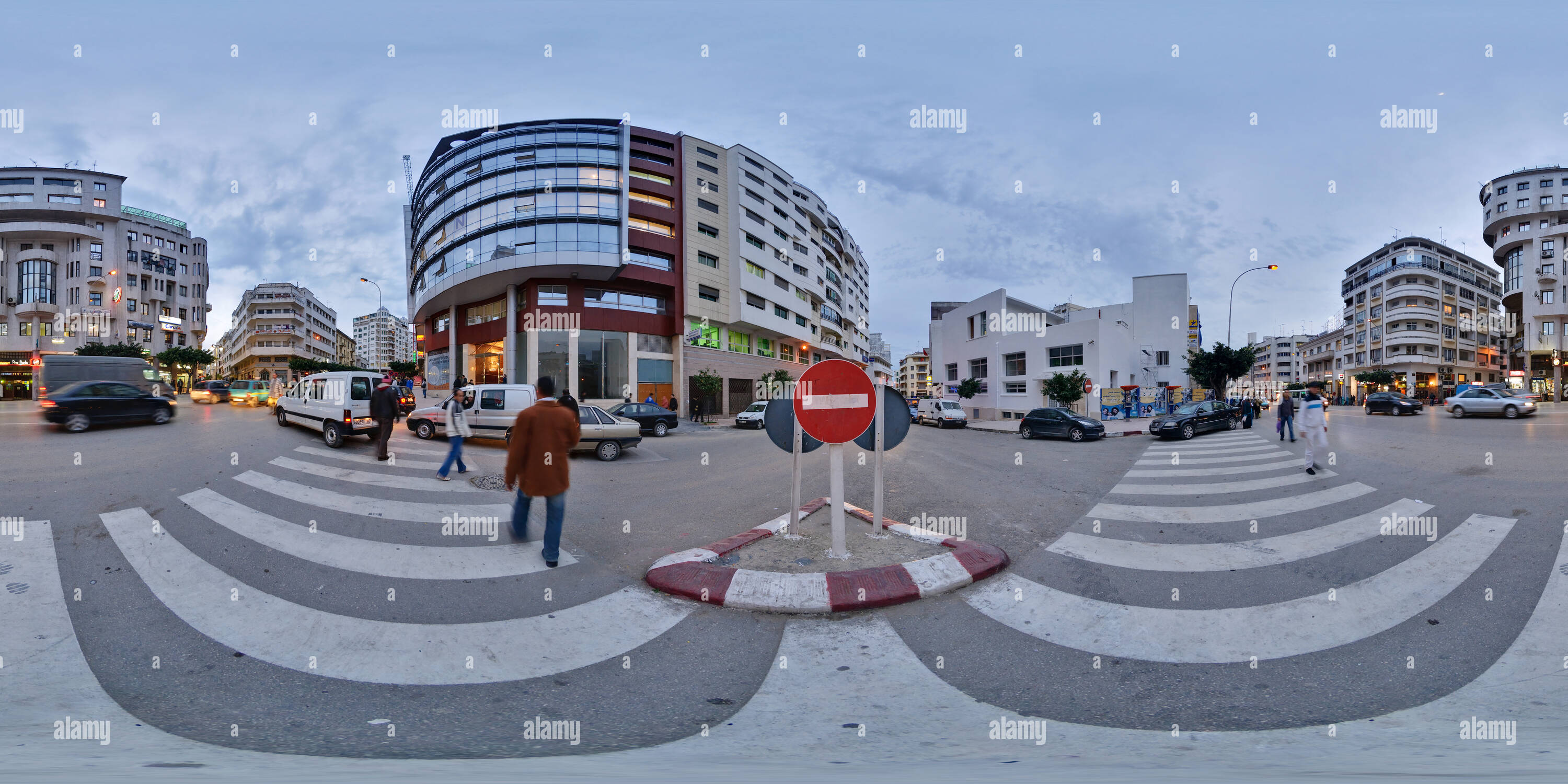 360° view of Morocco, Tanger crossroads - Alamy
