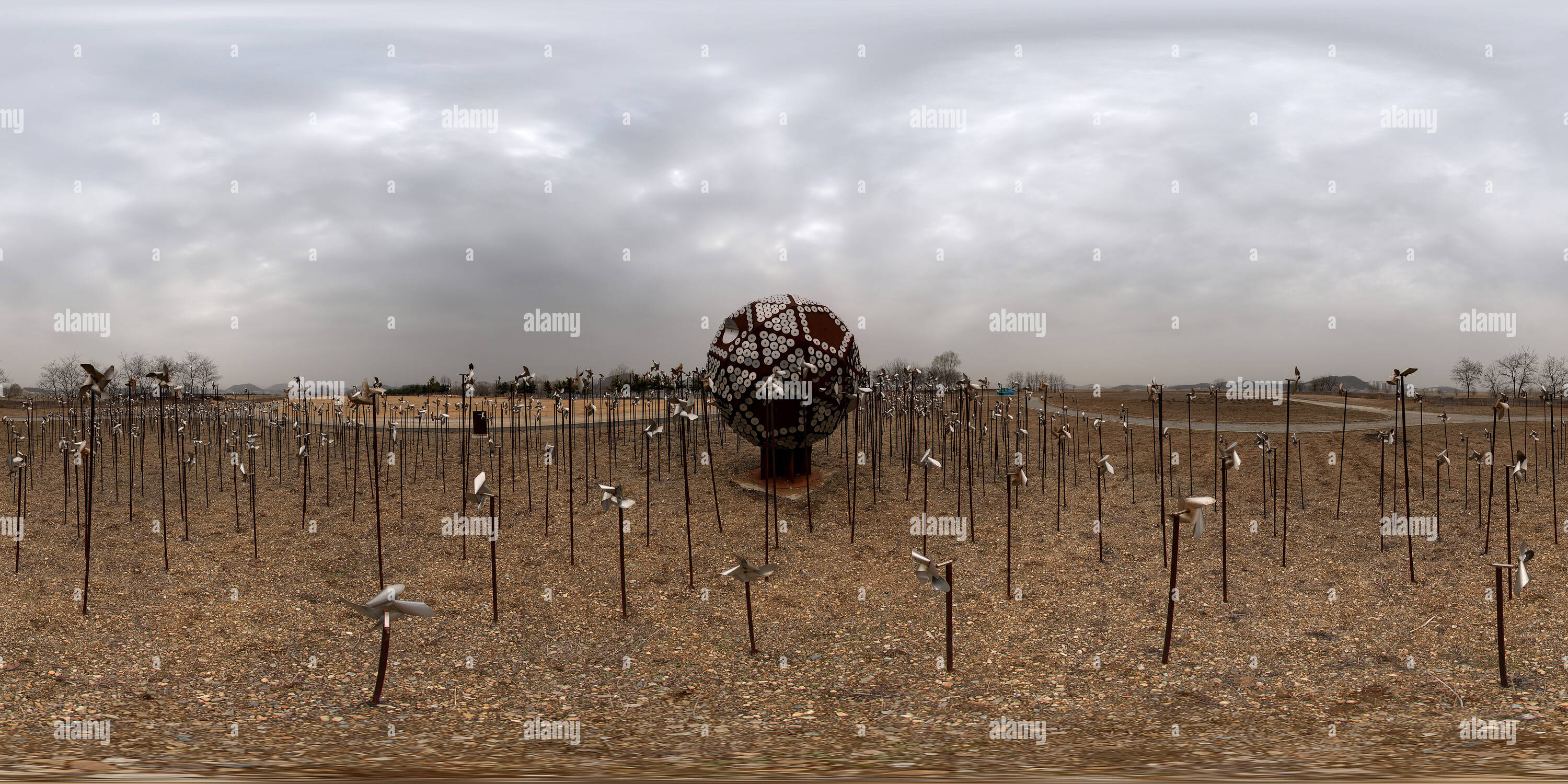360° view of pinwheel, Siheung Tidal Channel Eco Park - Alamy