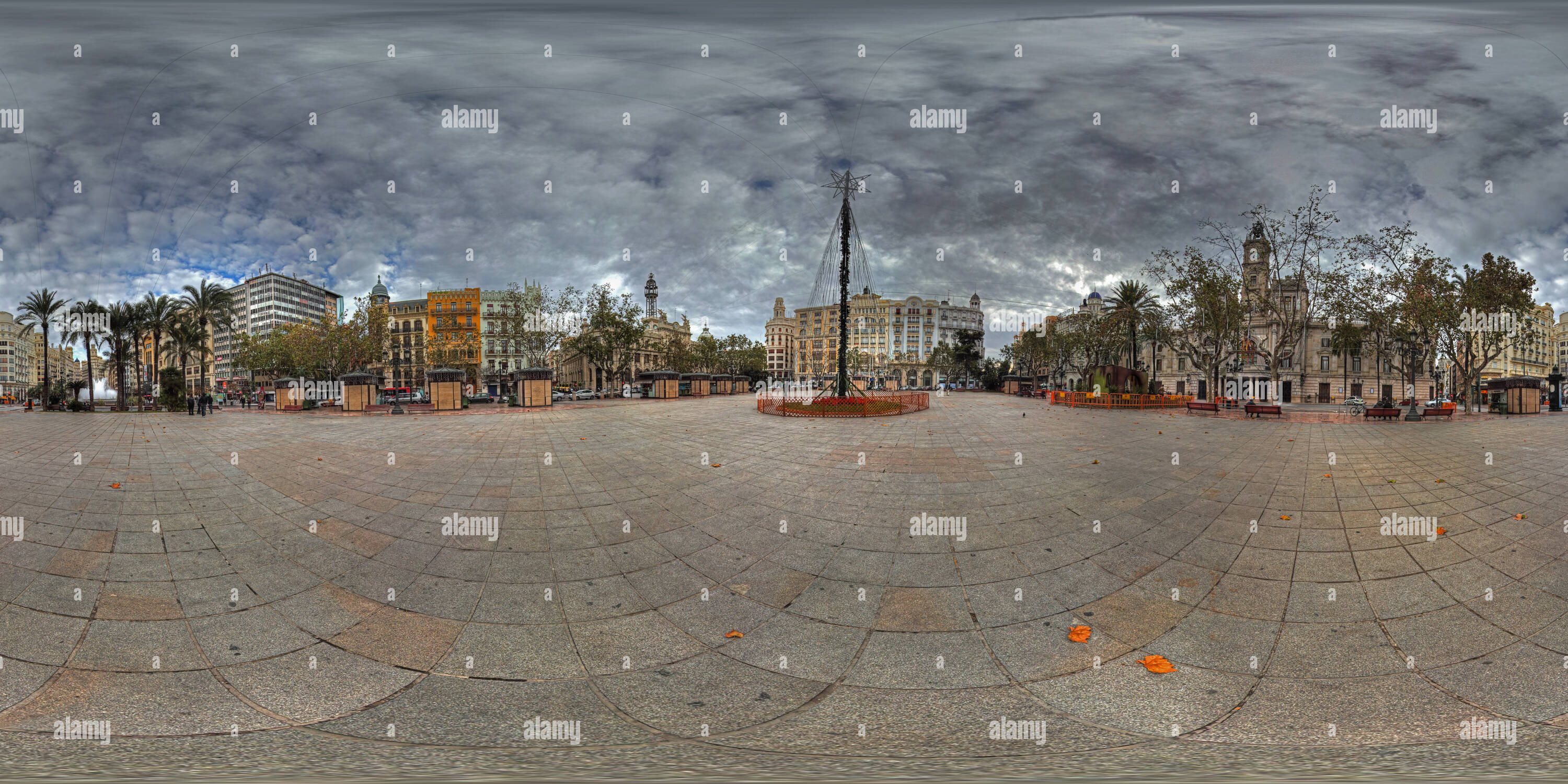 360° view of Plaza Del Ayuntamiento - Valencia - Spain - Alamy