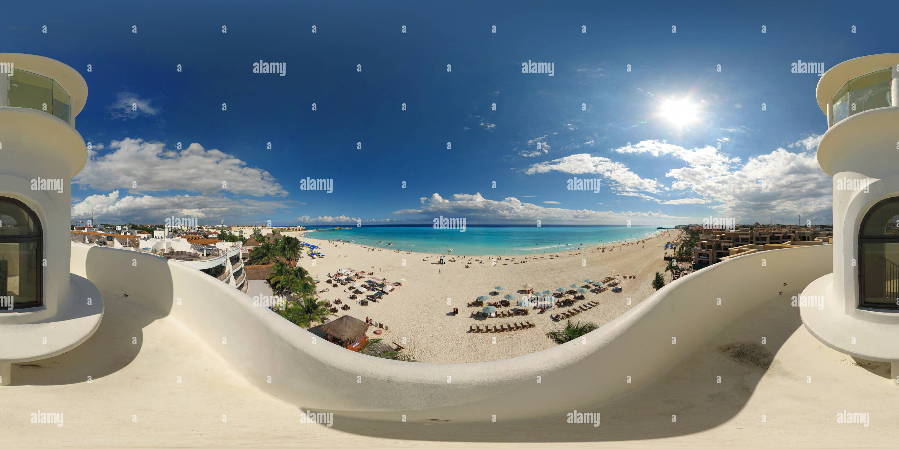 360° view of Playa Del Carmen Lighthouse - Alamy