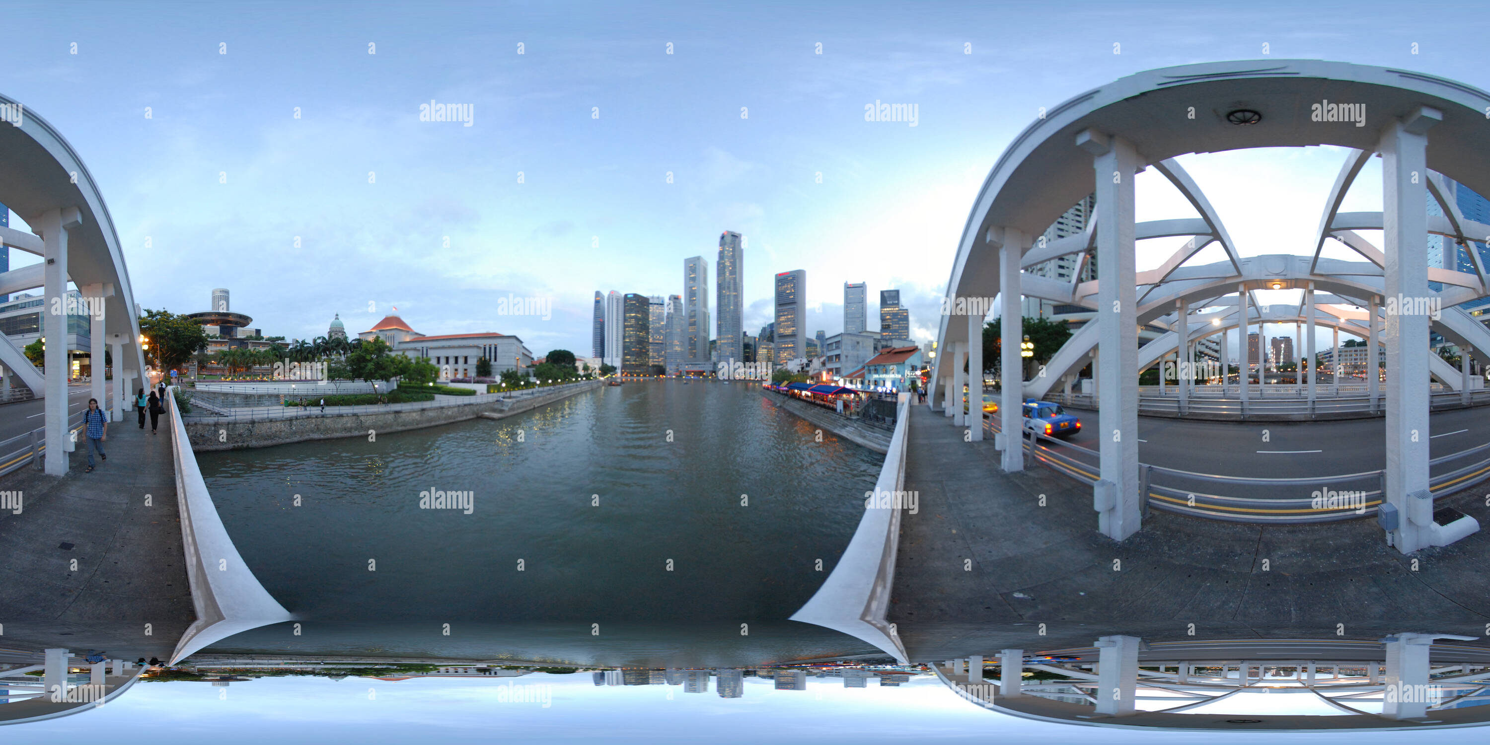 360° view of Boat Quay, Singapore - Alamy