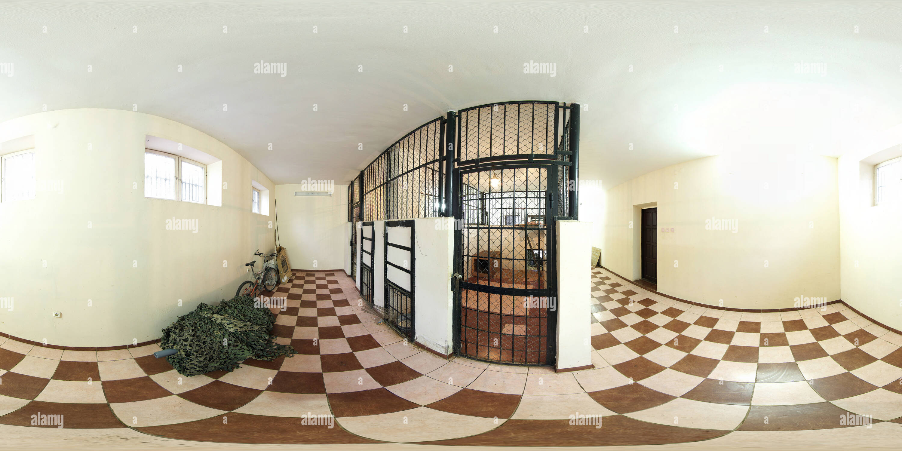 360° view of Zoo Kishinev Moldova 2010 03 23 In an open-air cage of a ...
