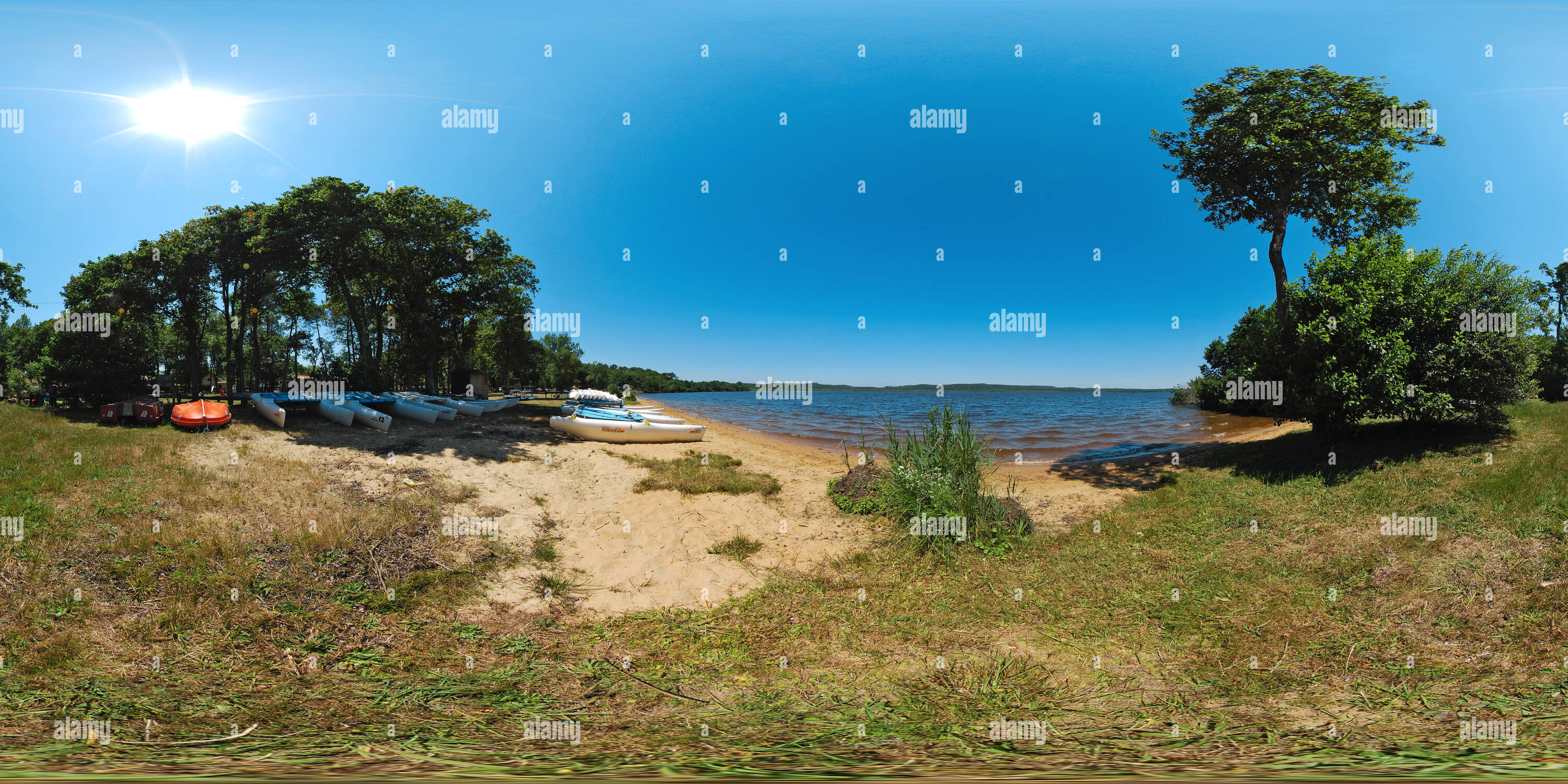 360° view of Etang de Léon - France - Alamy