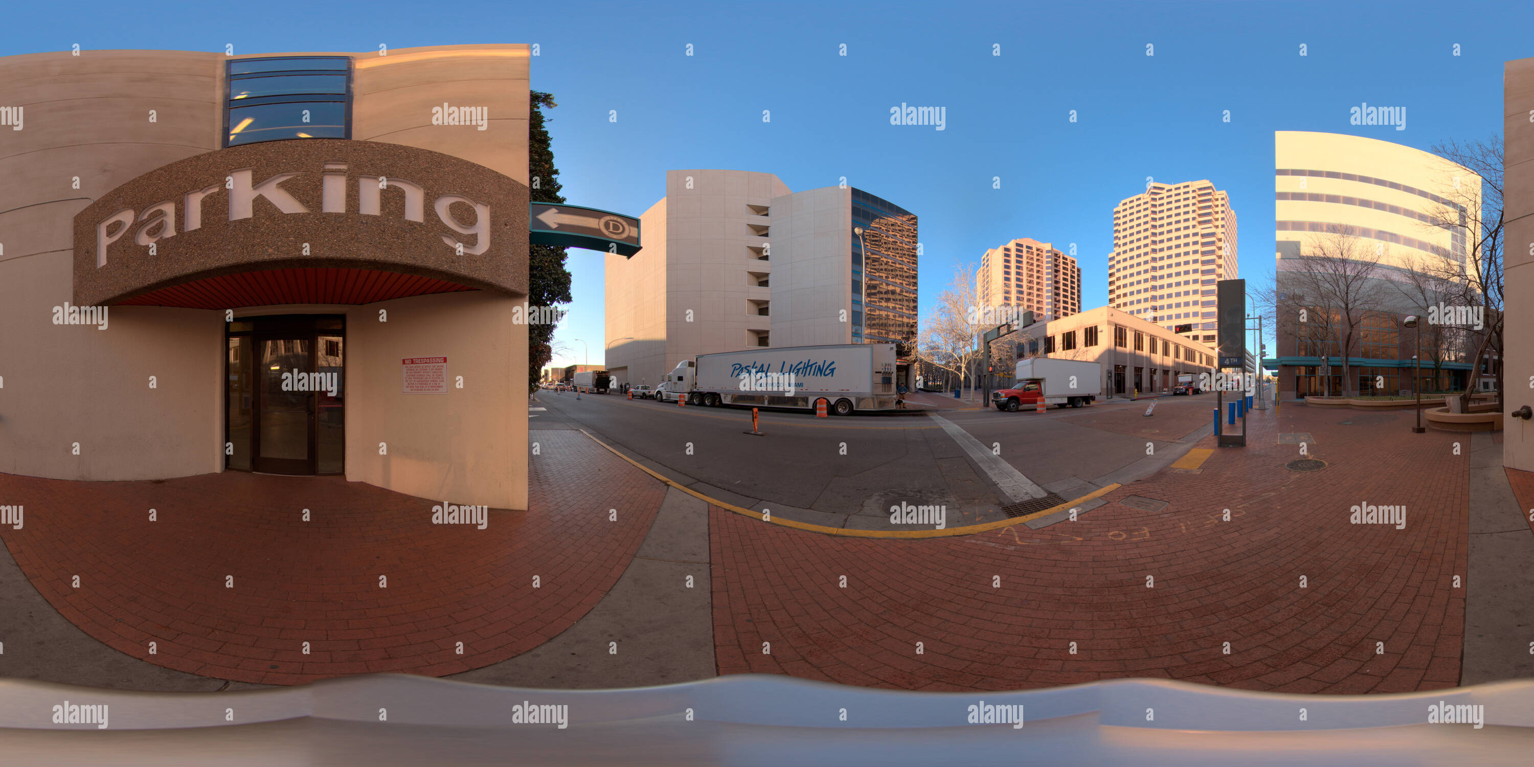 360° view of Downtown Abq 4th And Copper - Alamy