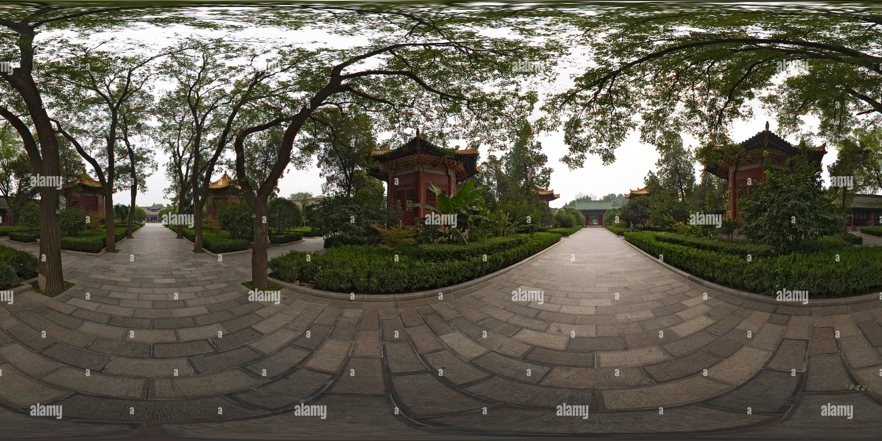 360° view of Xi'an - Beilin Museum - 6 tablets pavilions - Alamy
